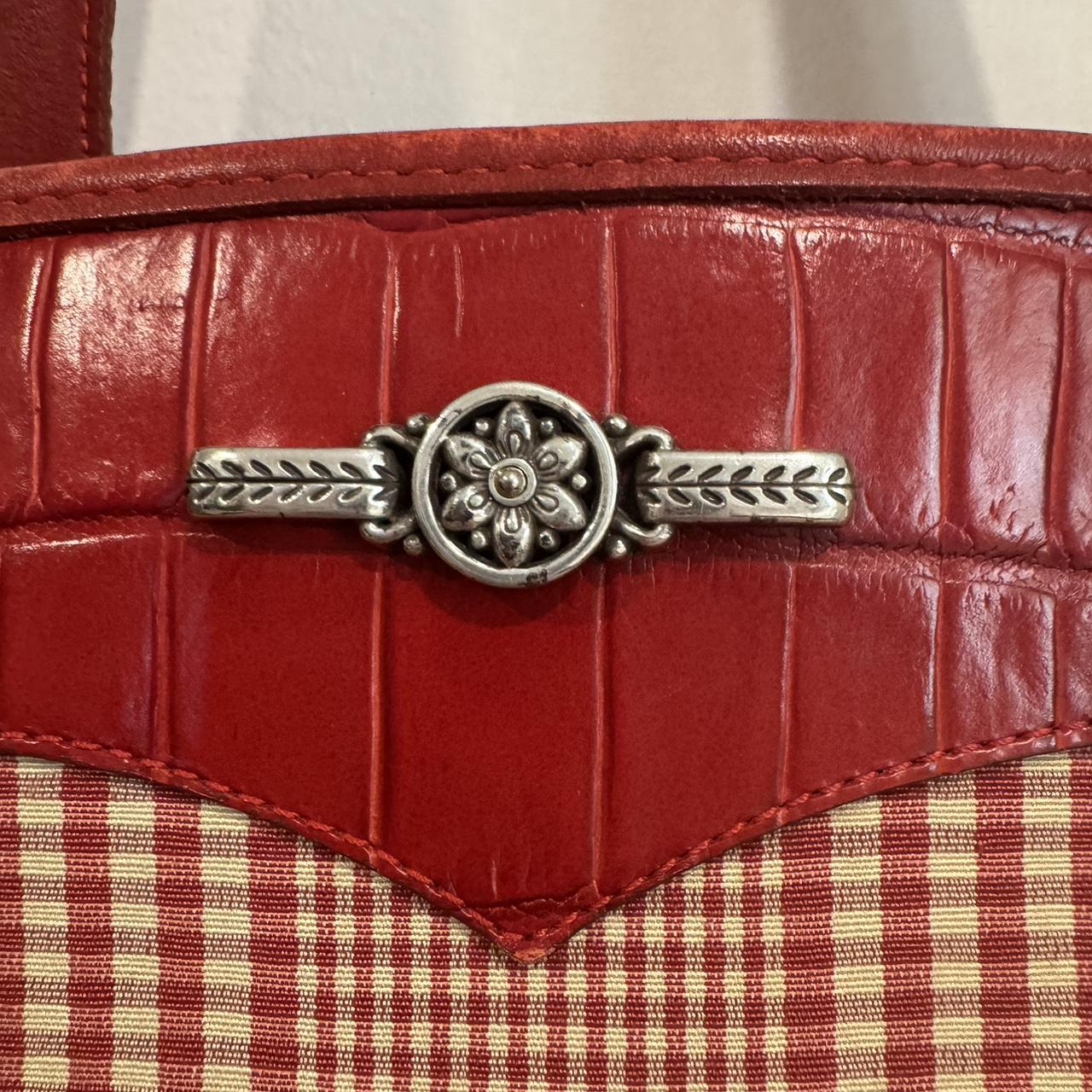 Vintage Brighton Red Checkered Purse The silver... - Depop