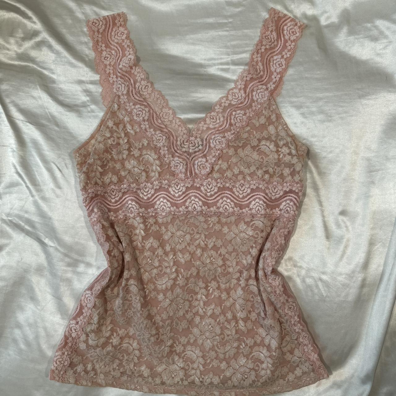Pink lace fairy top Moda international Size medium... - Depop