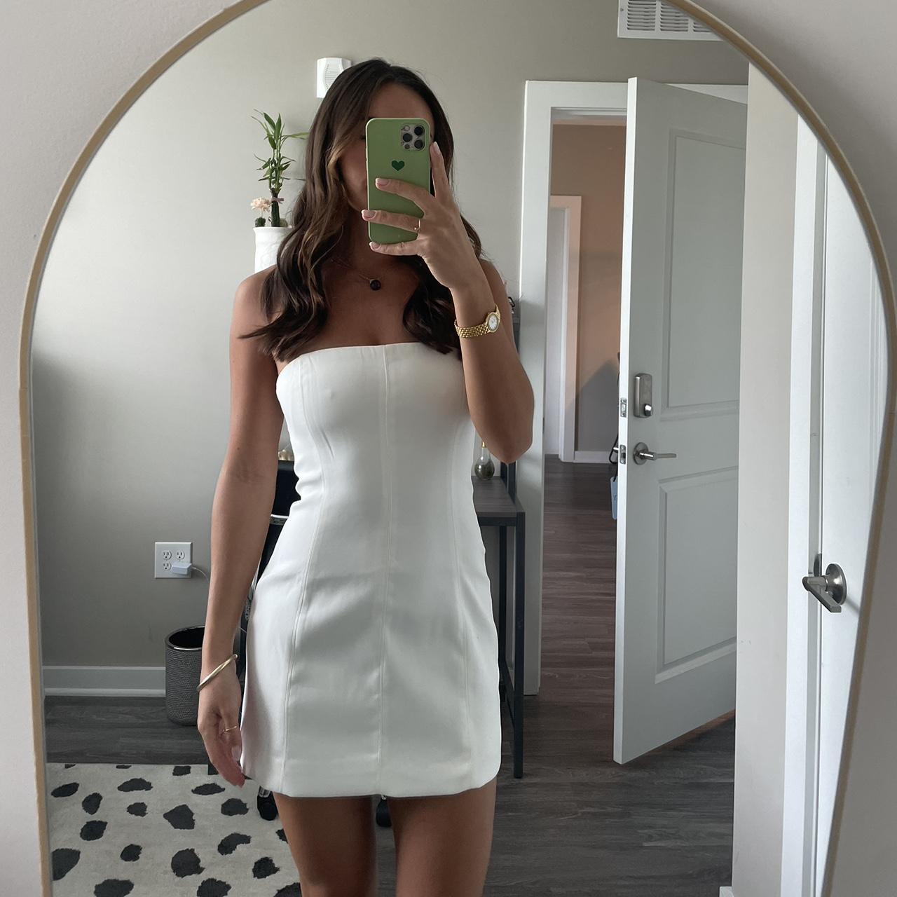 Meshki Women's White Dress | Depop