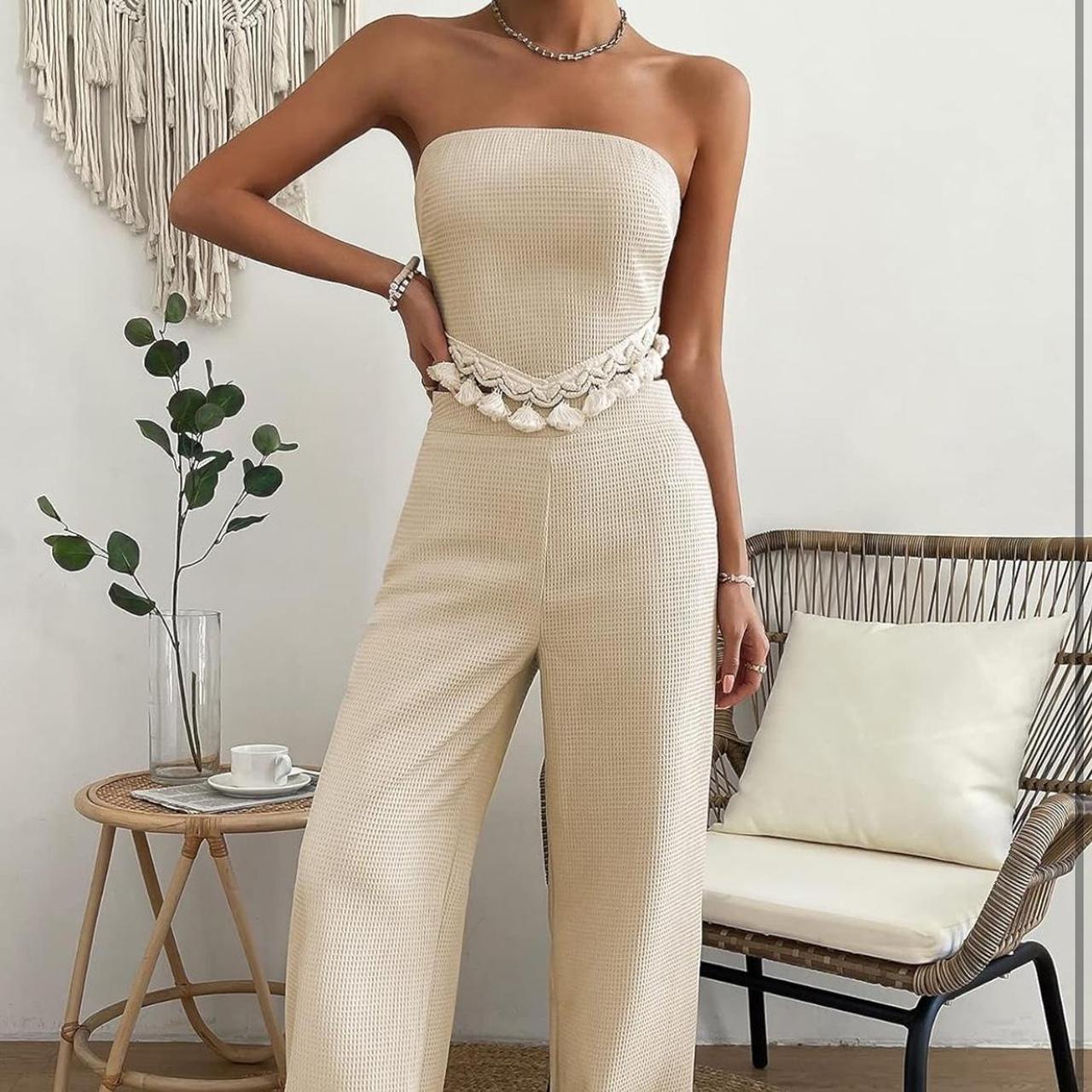 Cutest summer set in beige! worn once perfect... - Depop