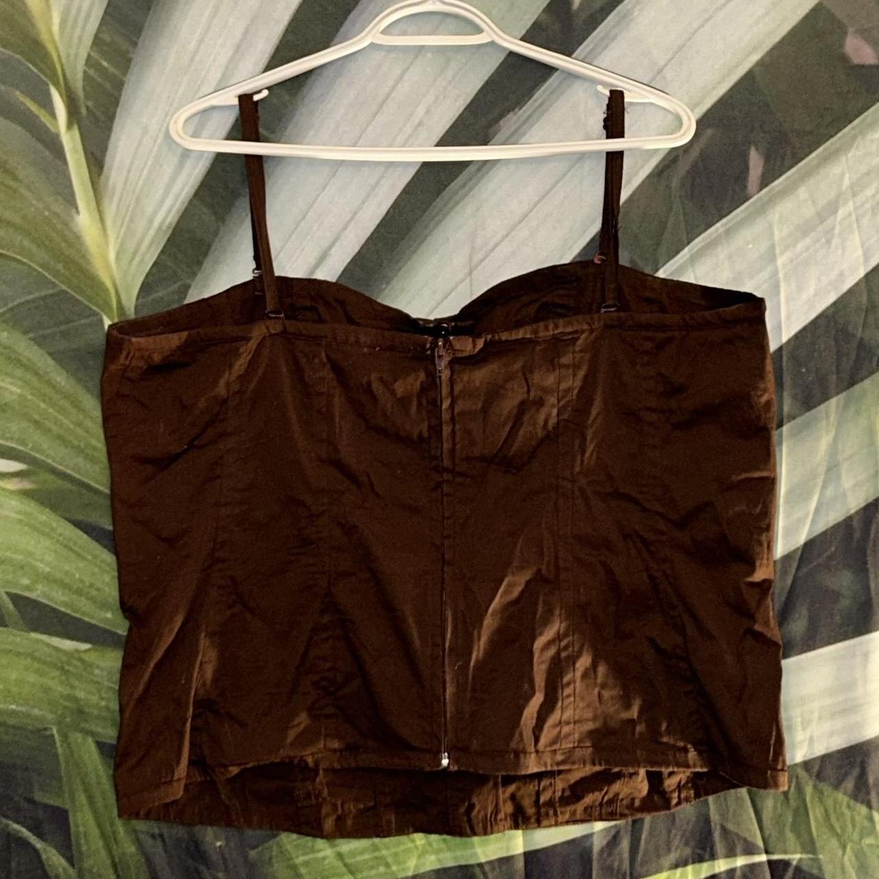 Brown Bustier Corset Featuring unique beading and... - Depop