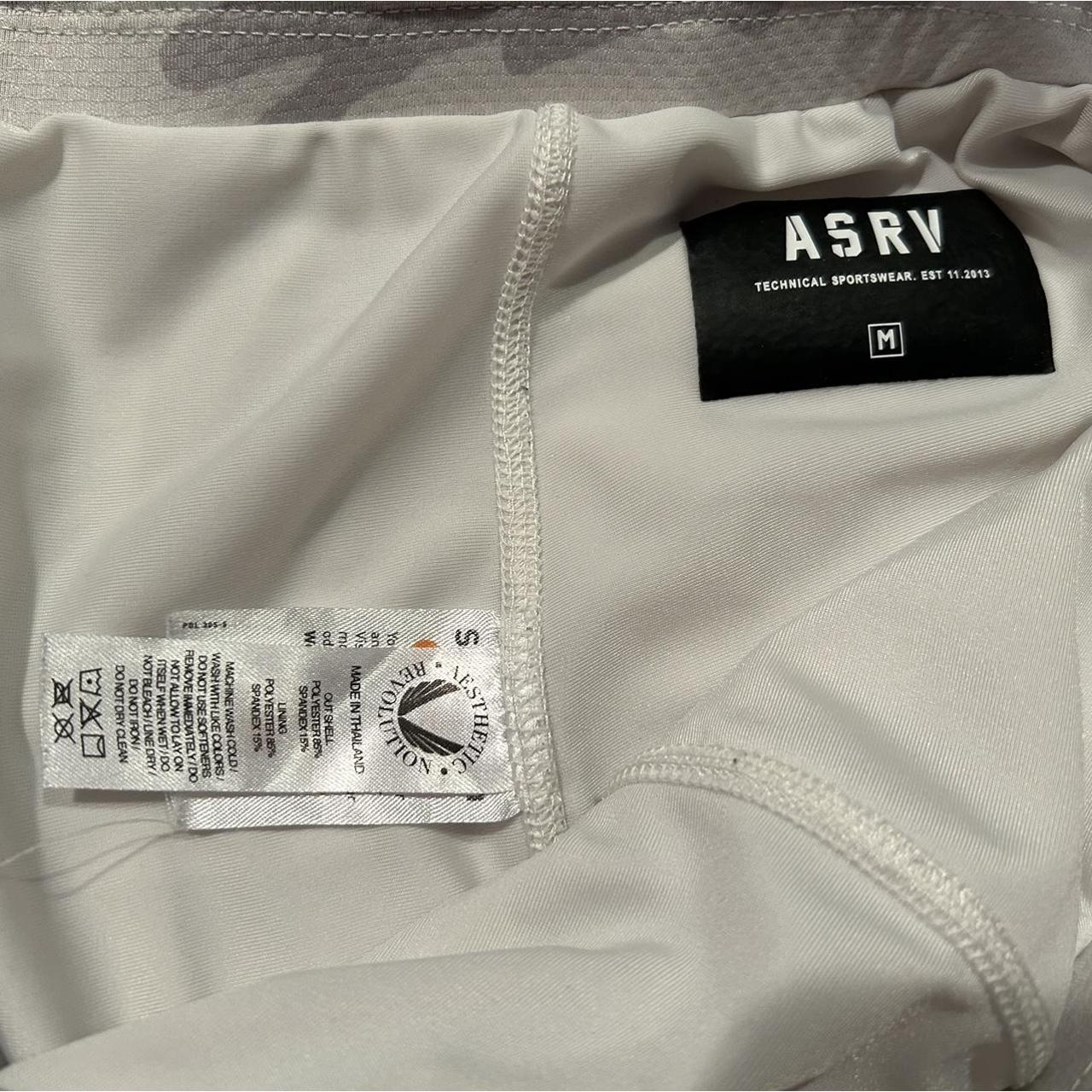 ASRV Men's Grey and White Shorts | Depop