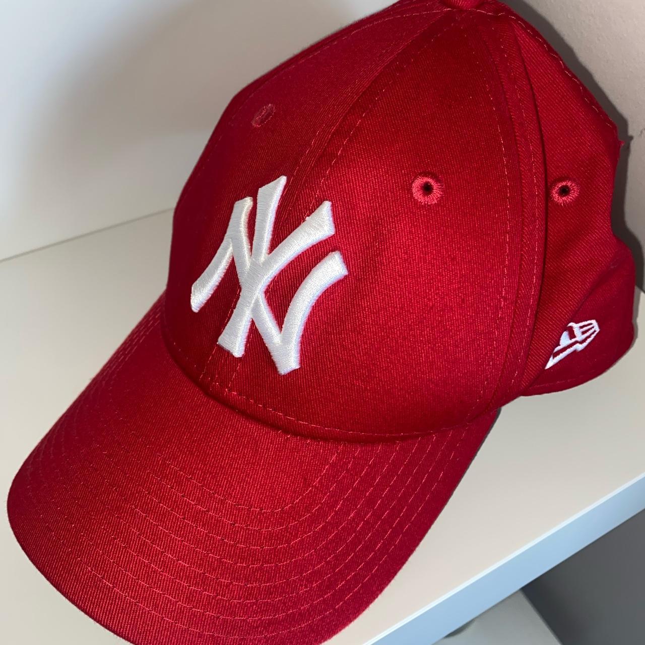 New York Yankees Essential Red 9FORTY Cap ️ (Worn 3... - Depop