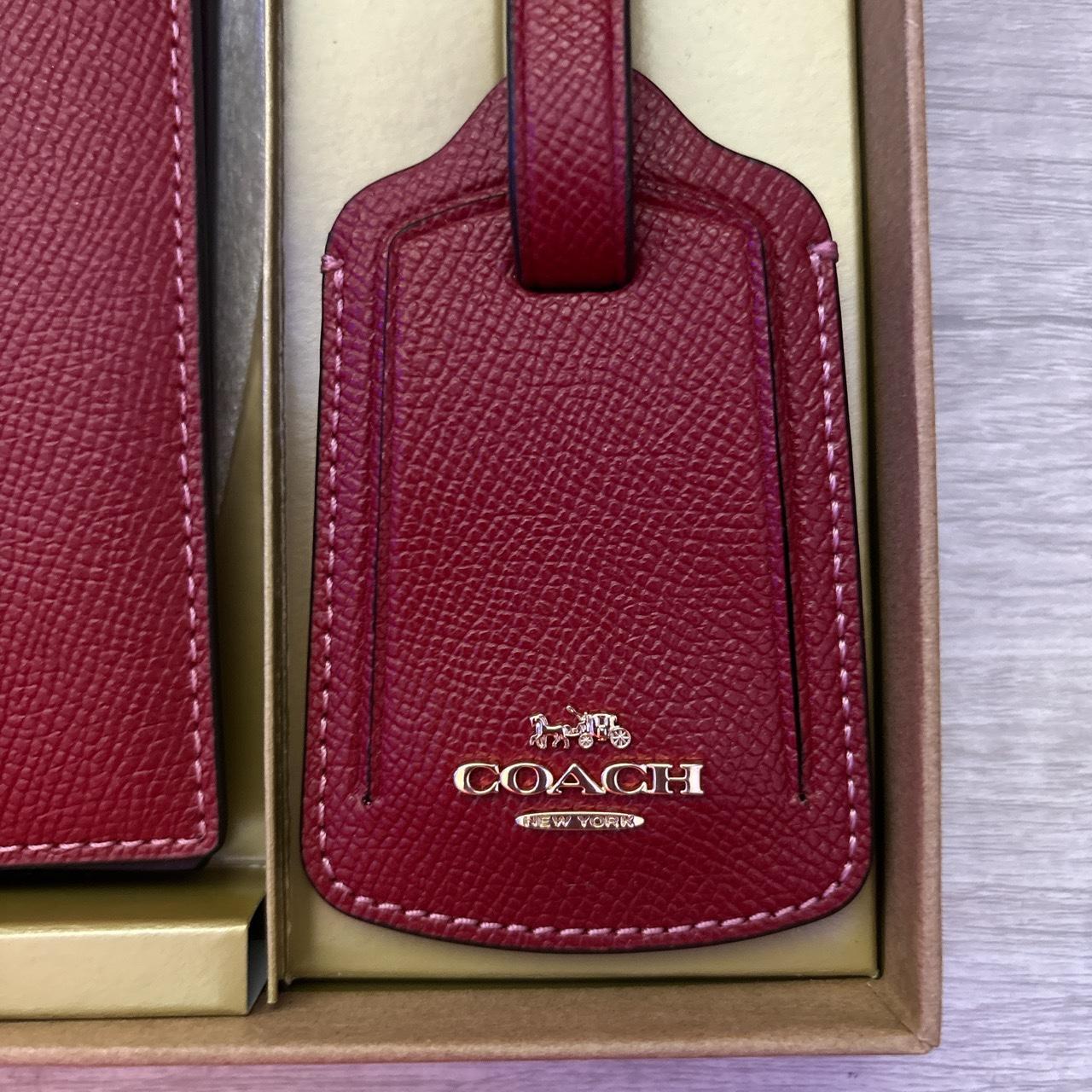 coach passport book and luggage tag never used!... - Depop