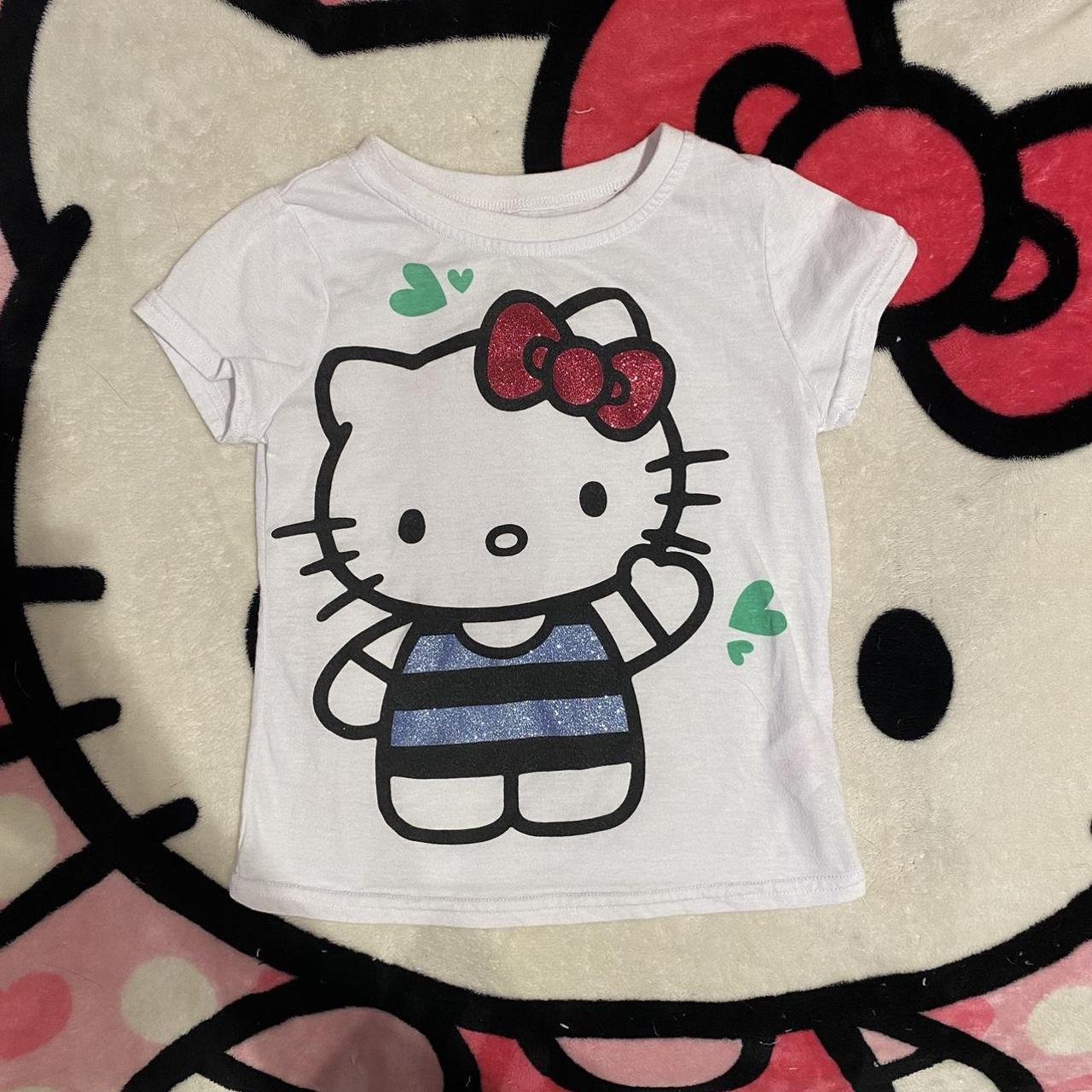 hello kitty baby tee 🎀 would best fit an xs, or an... - Depop