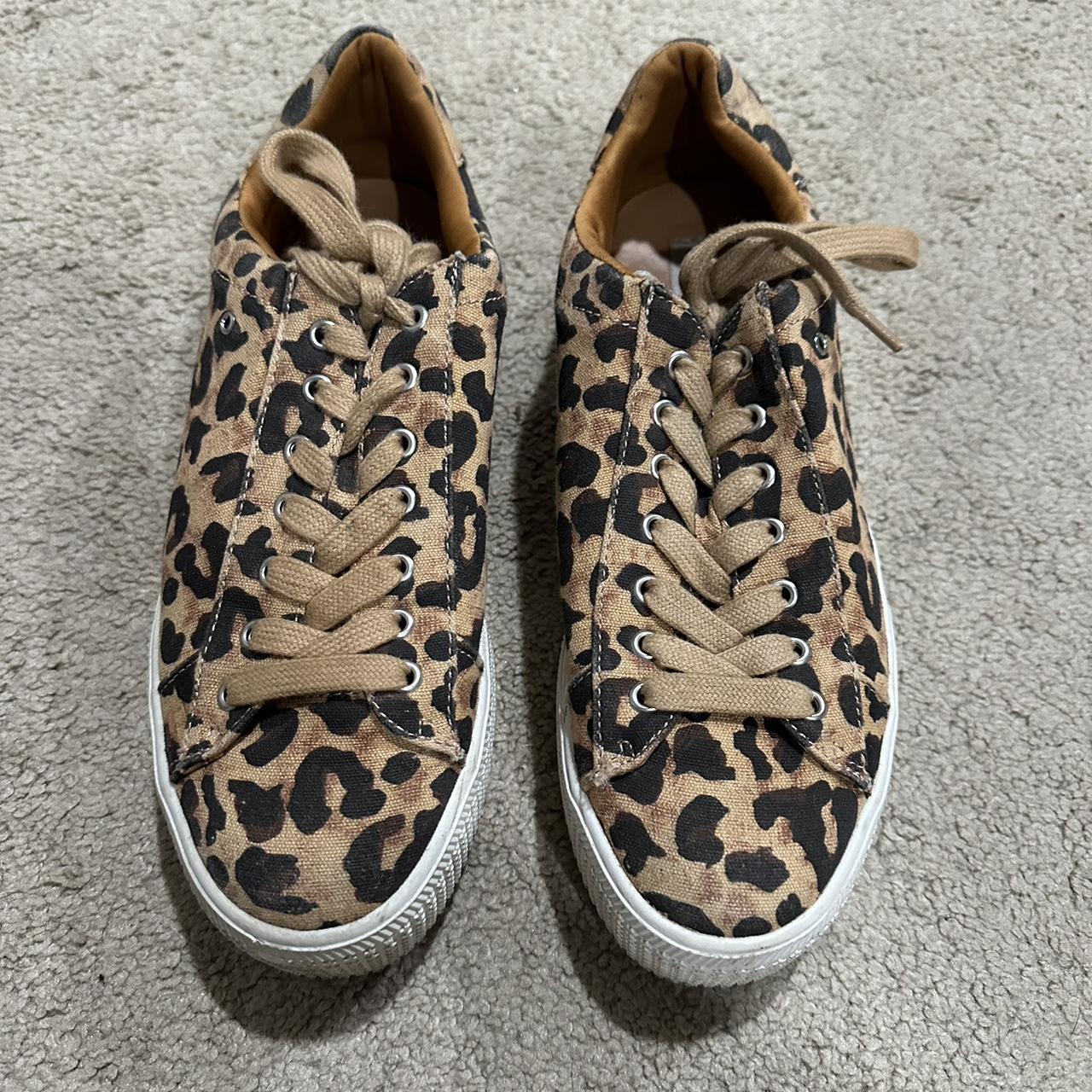 Steve Madden Leopard Print Sneakers - Depop