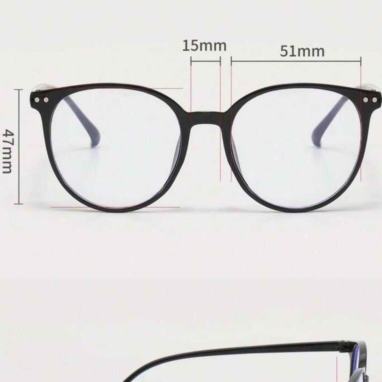 Black round frame glasses with clear lenses... | Depop