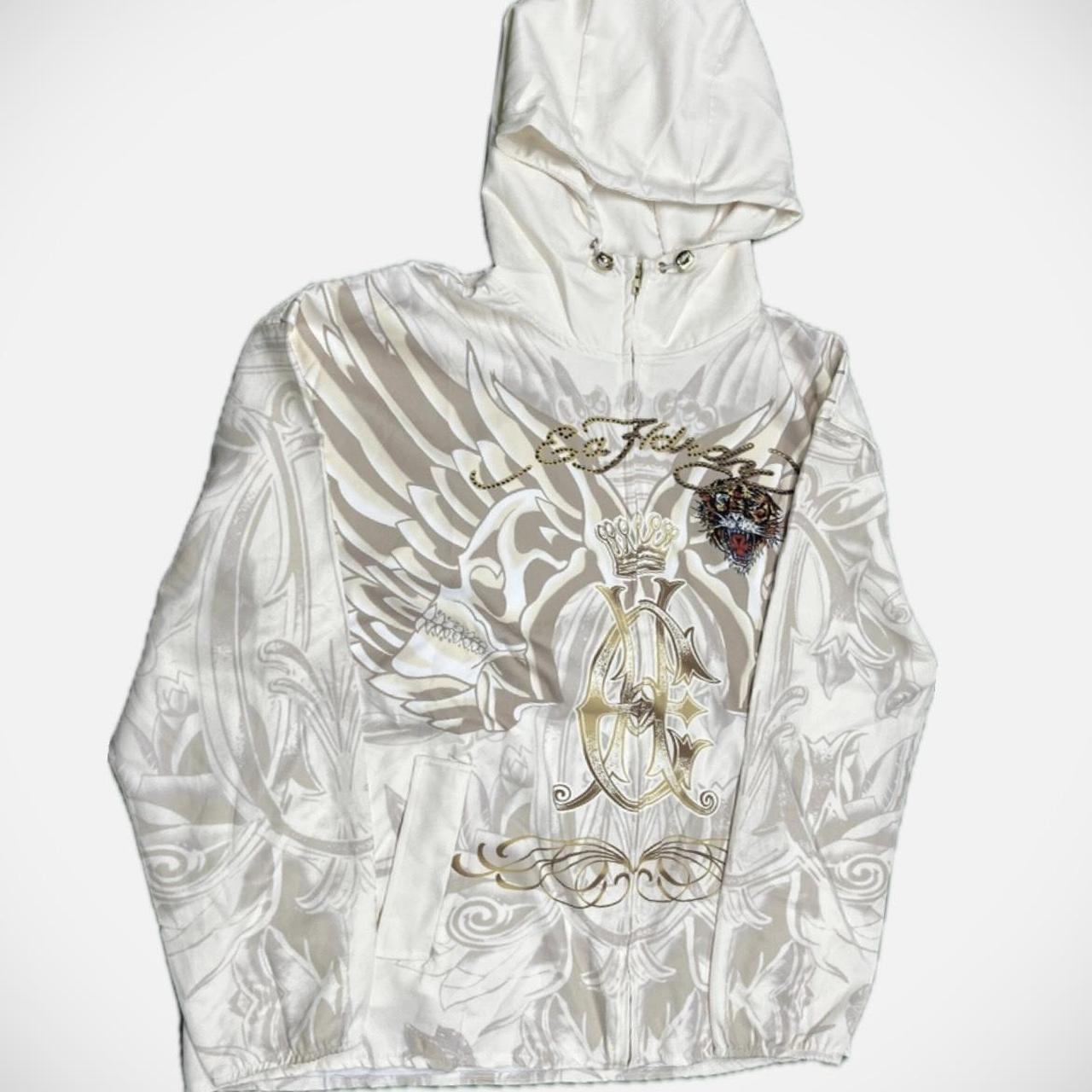 Ed Hardy “tattoo the world” windbreaker Never worn... - Depop
