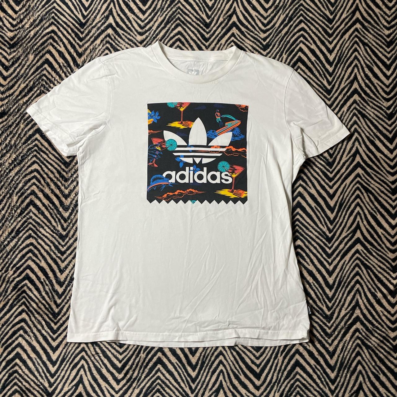 🔥Adidas graphic tshirt with Miami style design... - Depop