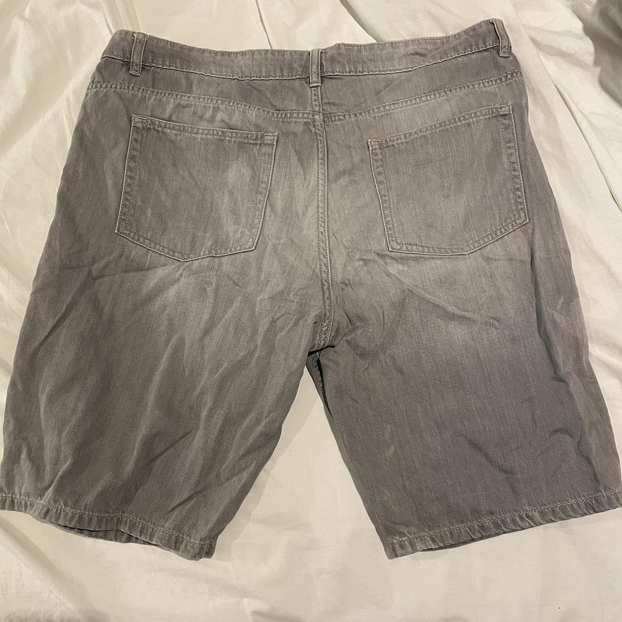 Washed grey denim jorts Fits size XL #vintage #y2k... - Depop