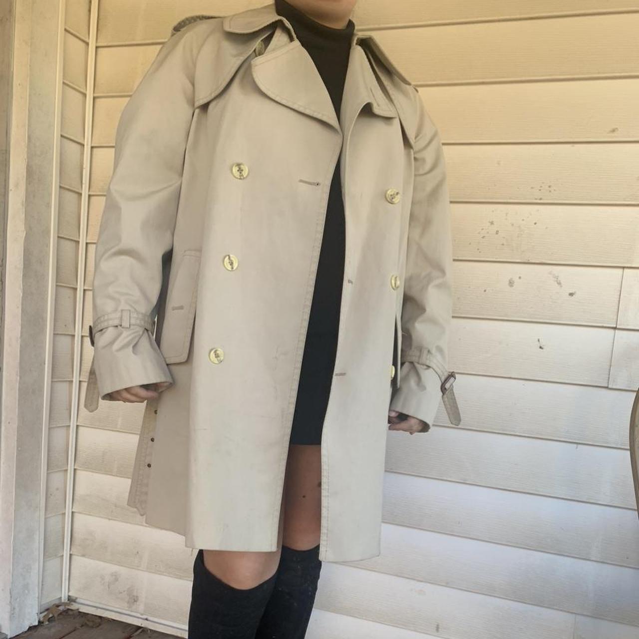 Mid trench, belt buckle, big pockets, vintage, made... - Depop