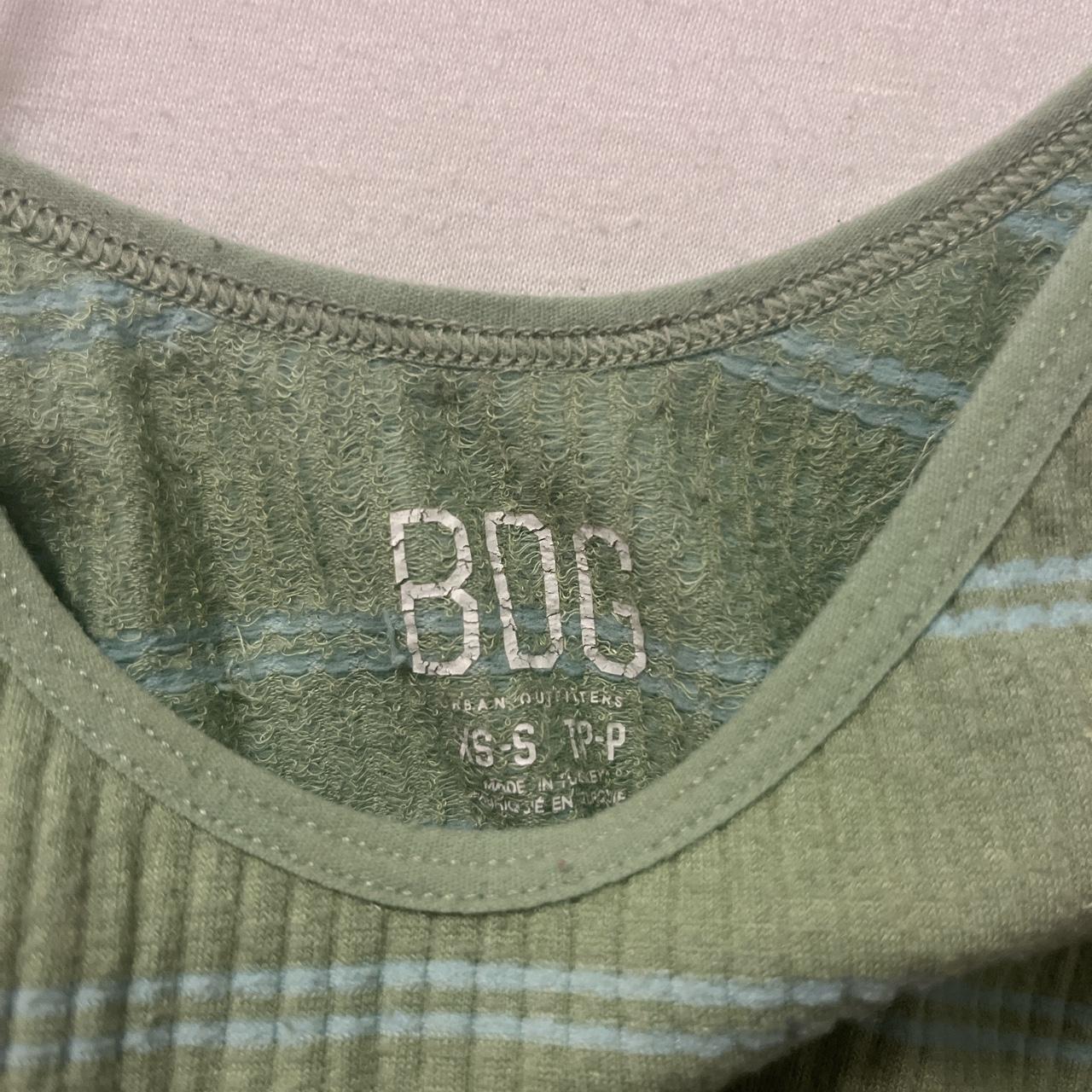 BDG Women's Green and Blue Vest | Depop