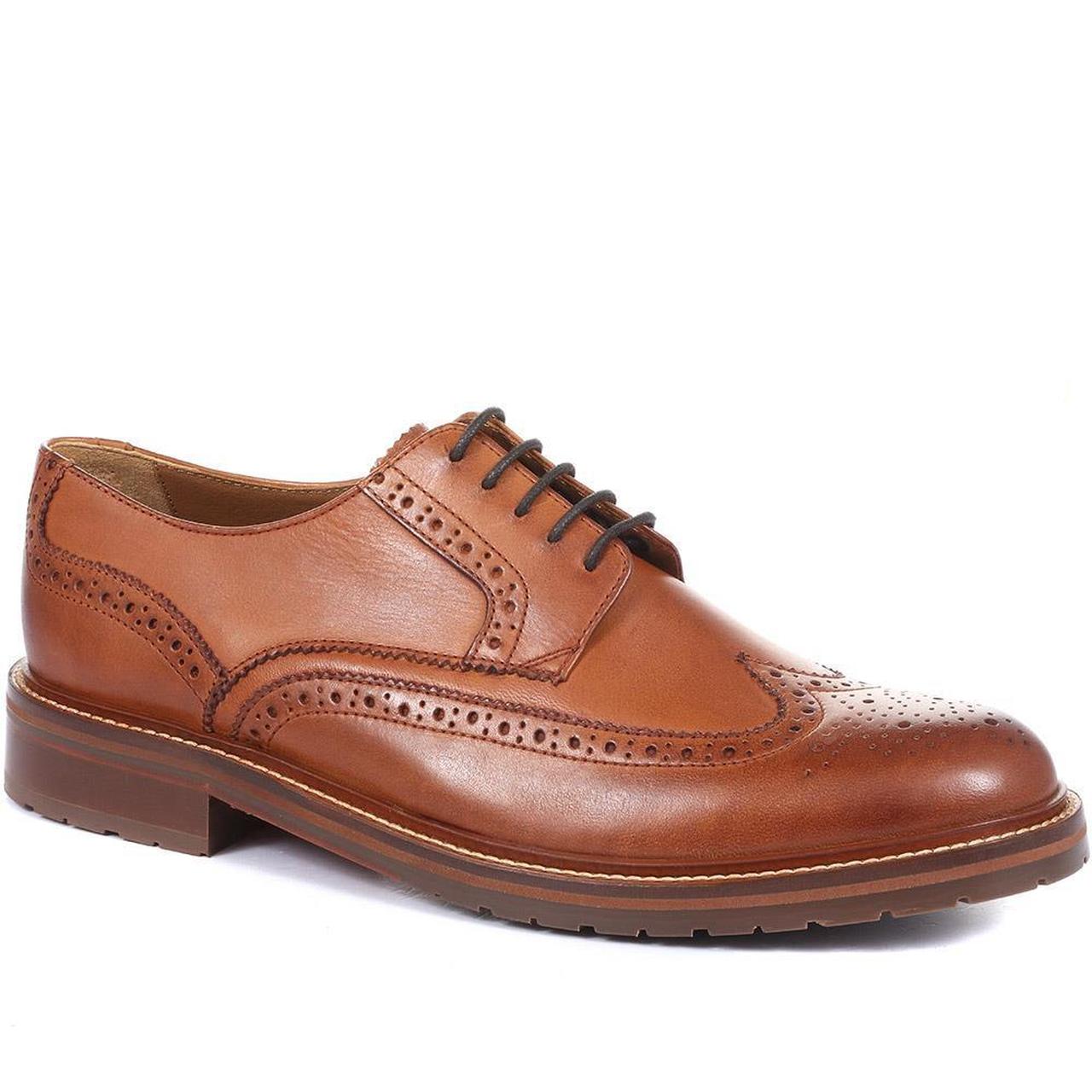 JONES BOOTMAKER KINGSBAY MEN'S LEATHER BROGUES size... - Depop
