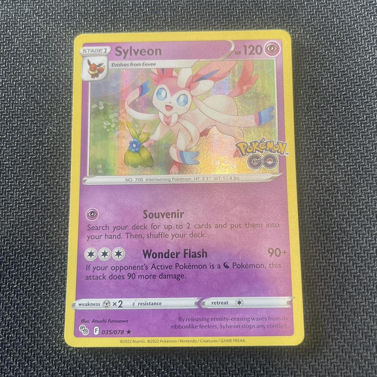 2022 Sylveon Holographic Pokémon Card Great... - Depop
