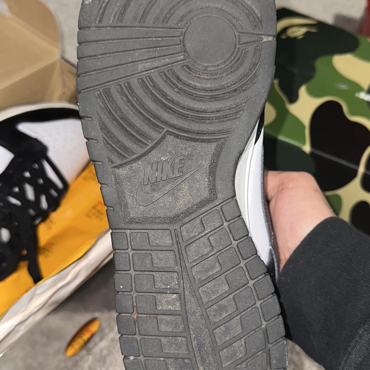 white black panda Nike Dunk Low Retro barely used... - Depop