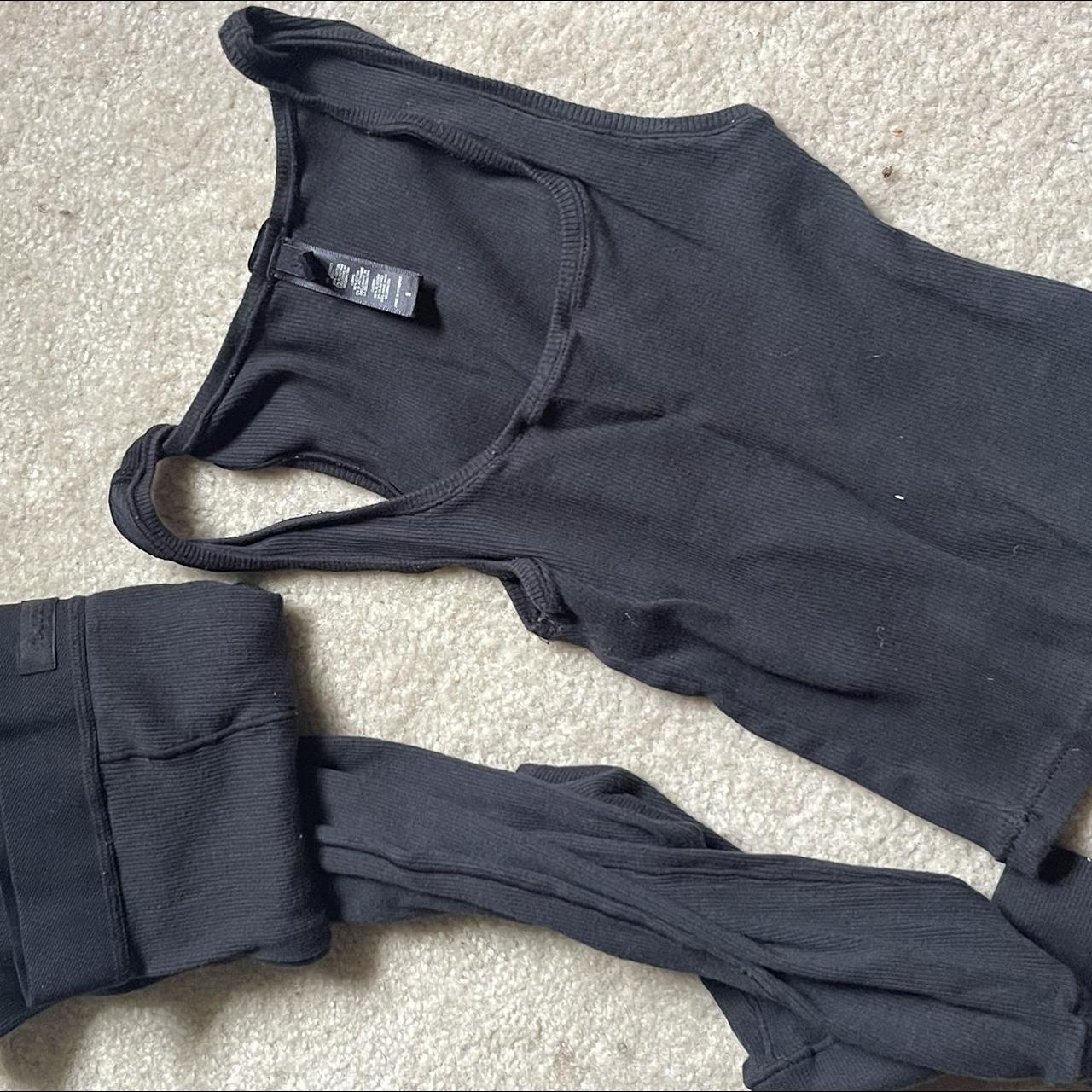 SKIMS COTTON SET - tank top and LEGGINGS - soot -... - Depop