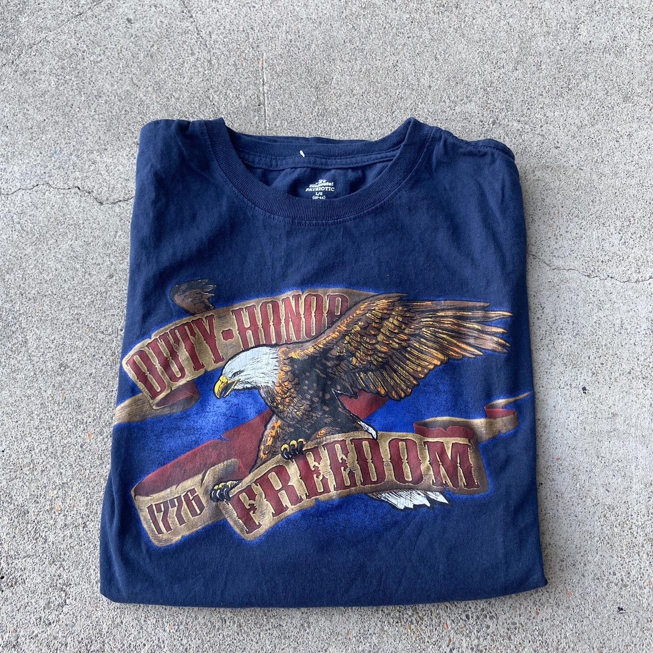 Freedom Graphic Muscles Tee All items are vintages... - Depop