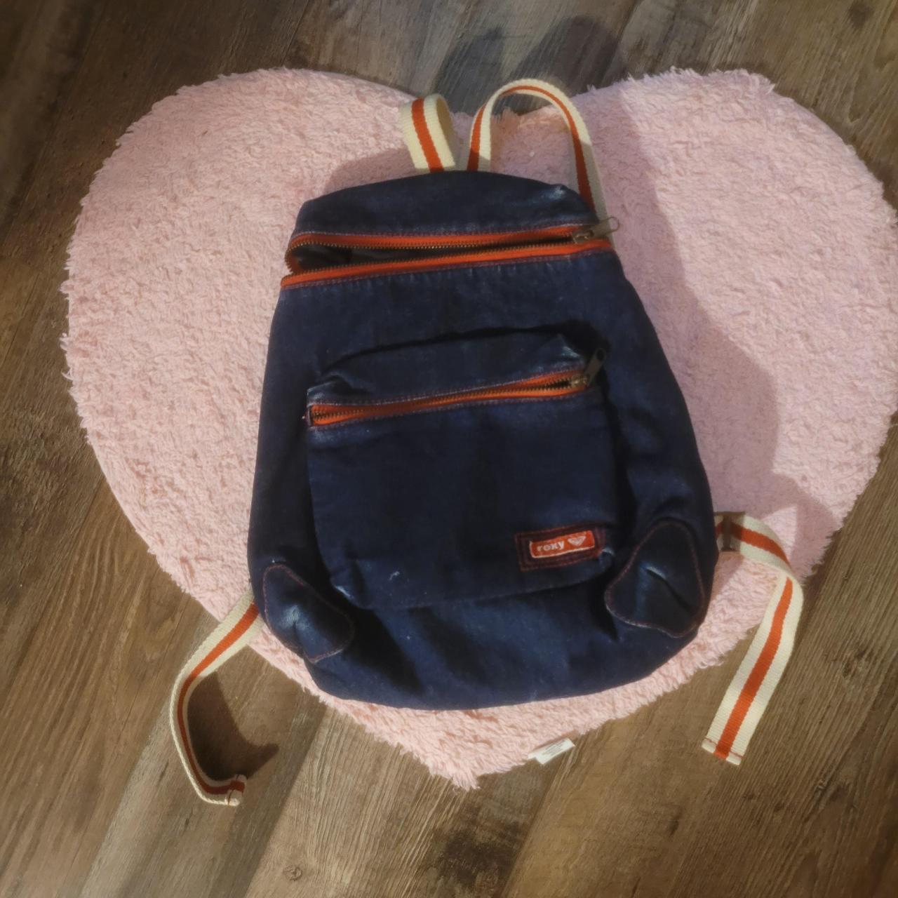 Roxy Vintage Denim and Nylon mini backpack. #roxy... - Depop