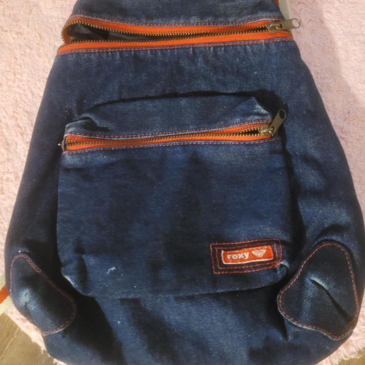 Roxy Vintage Denim and Nylon mini backpack. #roxy... - Depop