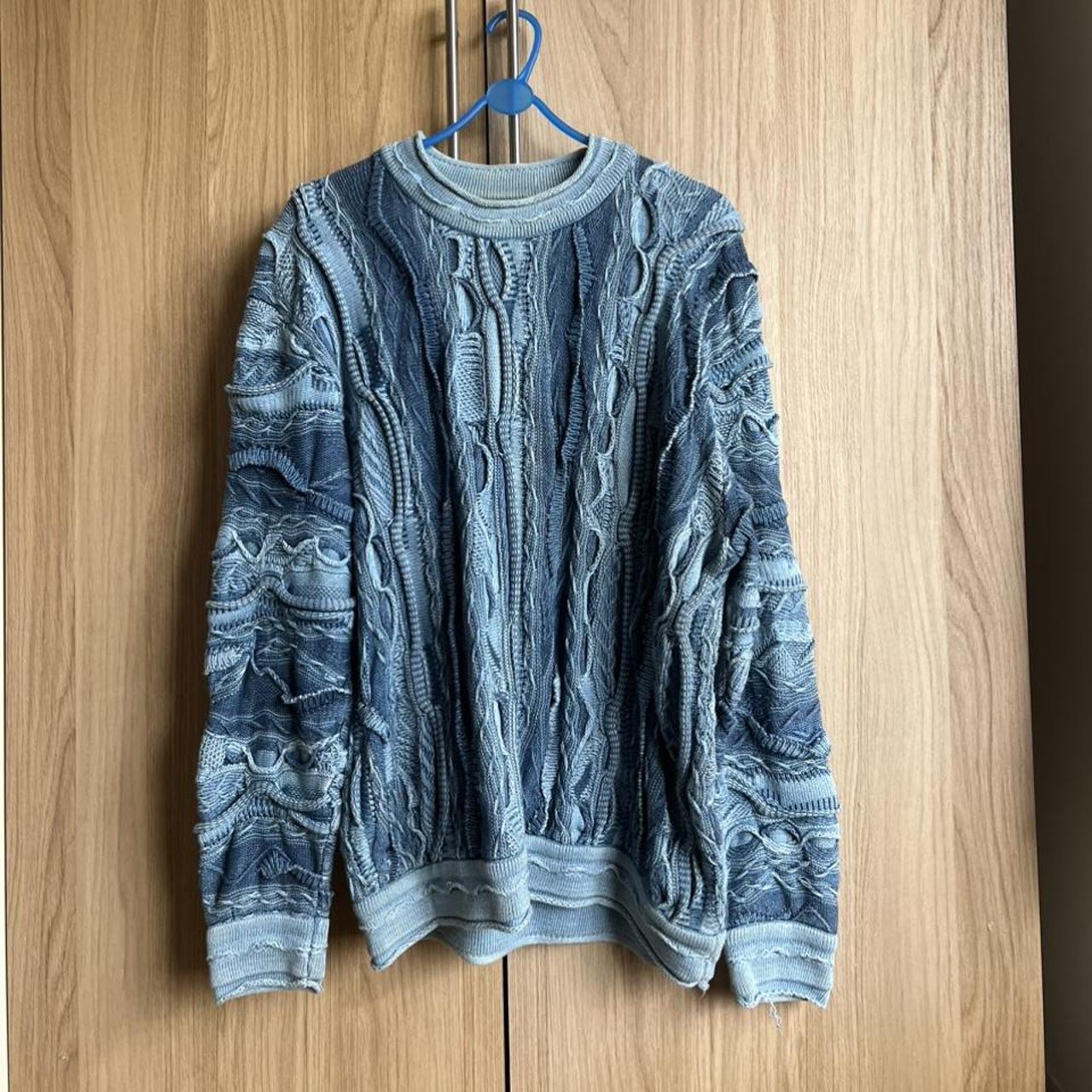 Vintage Coogi Australia Jumper unreal blue colour... - Depop