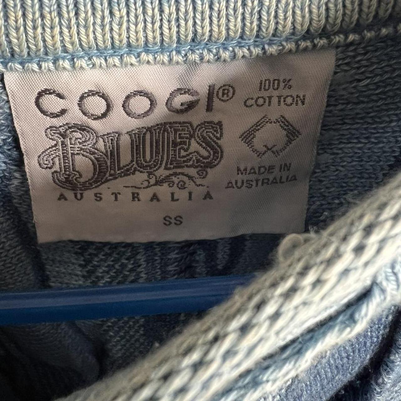 Vintage Coogi Australia Jumper unreal blue colour... - Depop