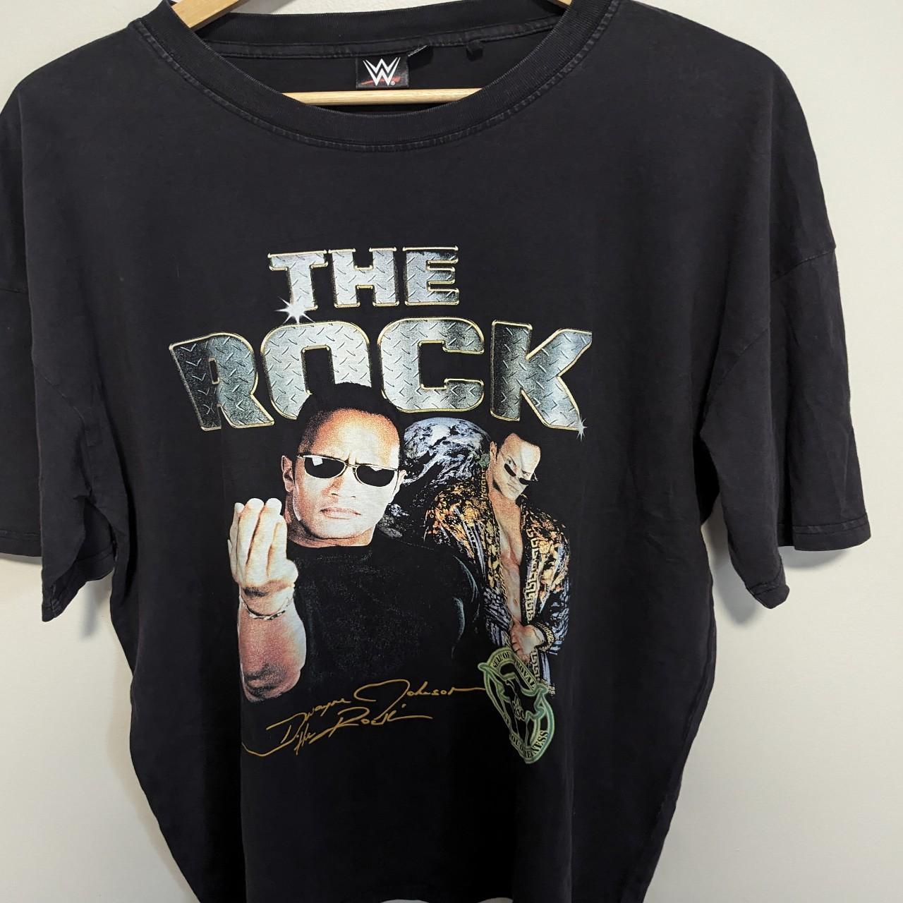 The Rock Dwayne Johnson WWE T shirt Size Large... - Depop