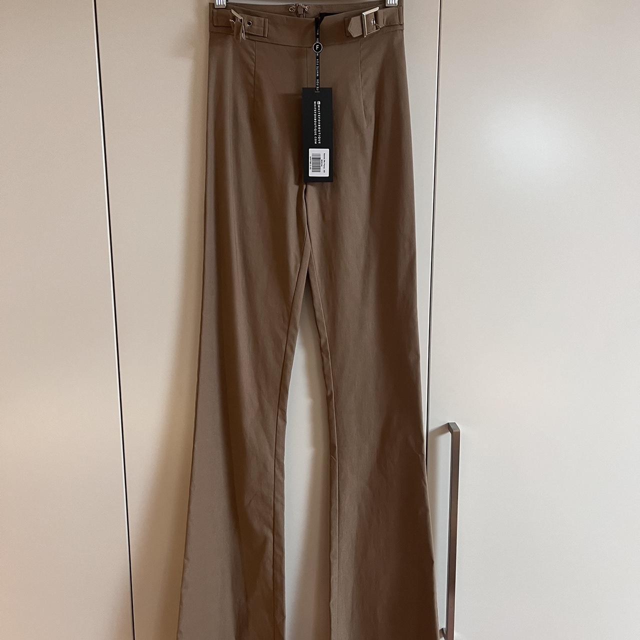 White fox “satisfy me pants” flared pants in mocha... - Depop