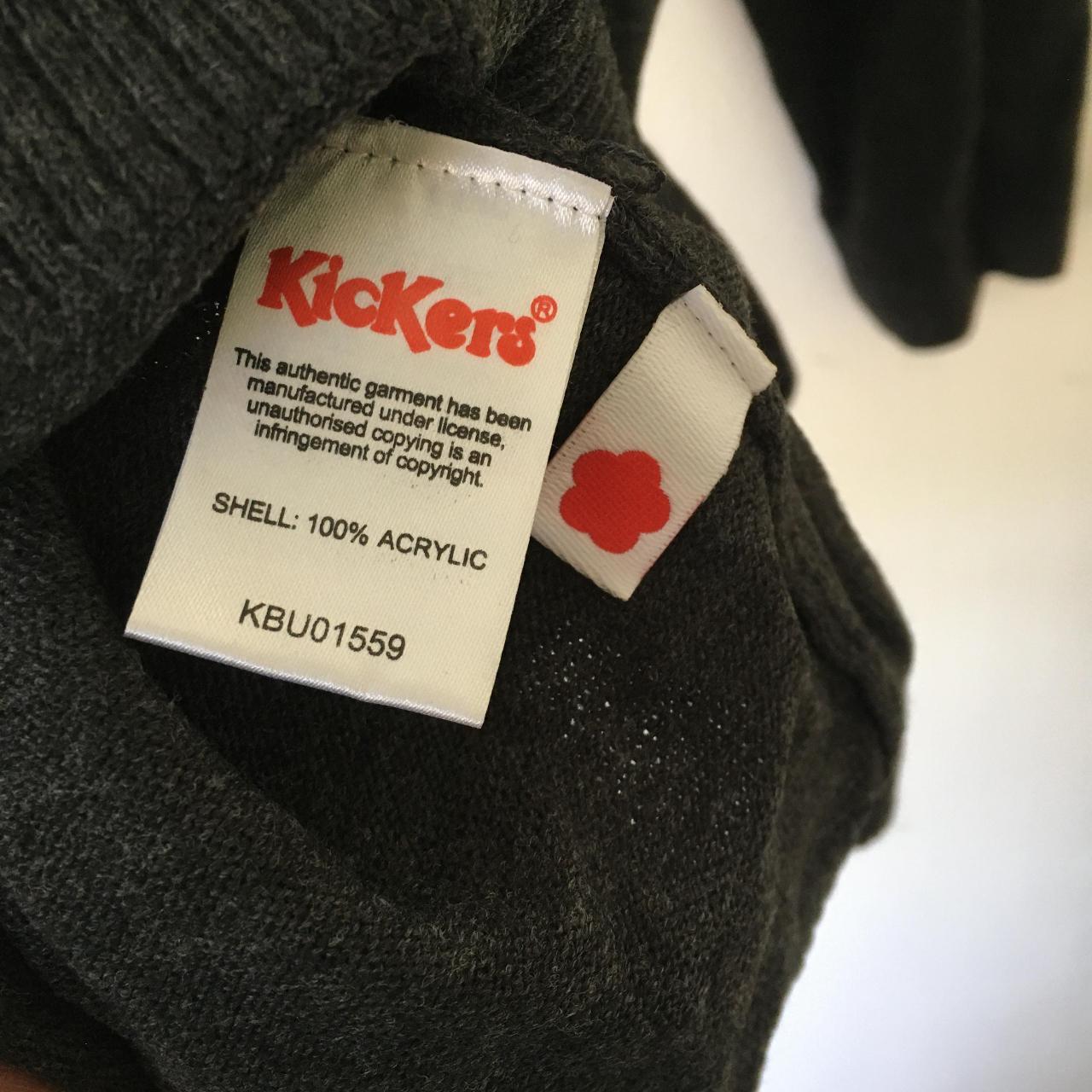 Vintage Kickers Navy With Red Stripes Round Neck... - Depop