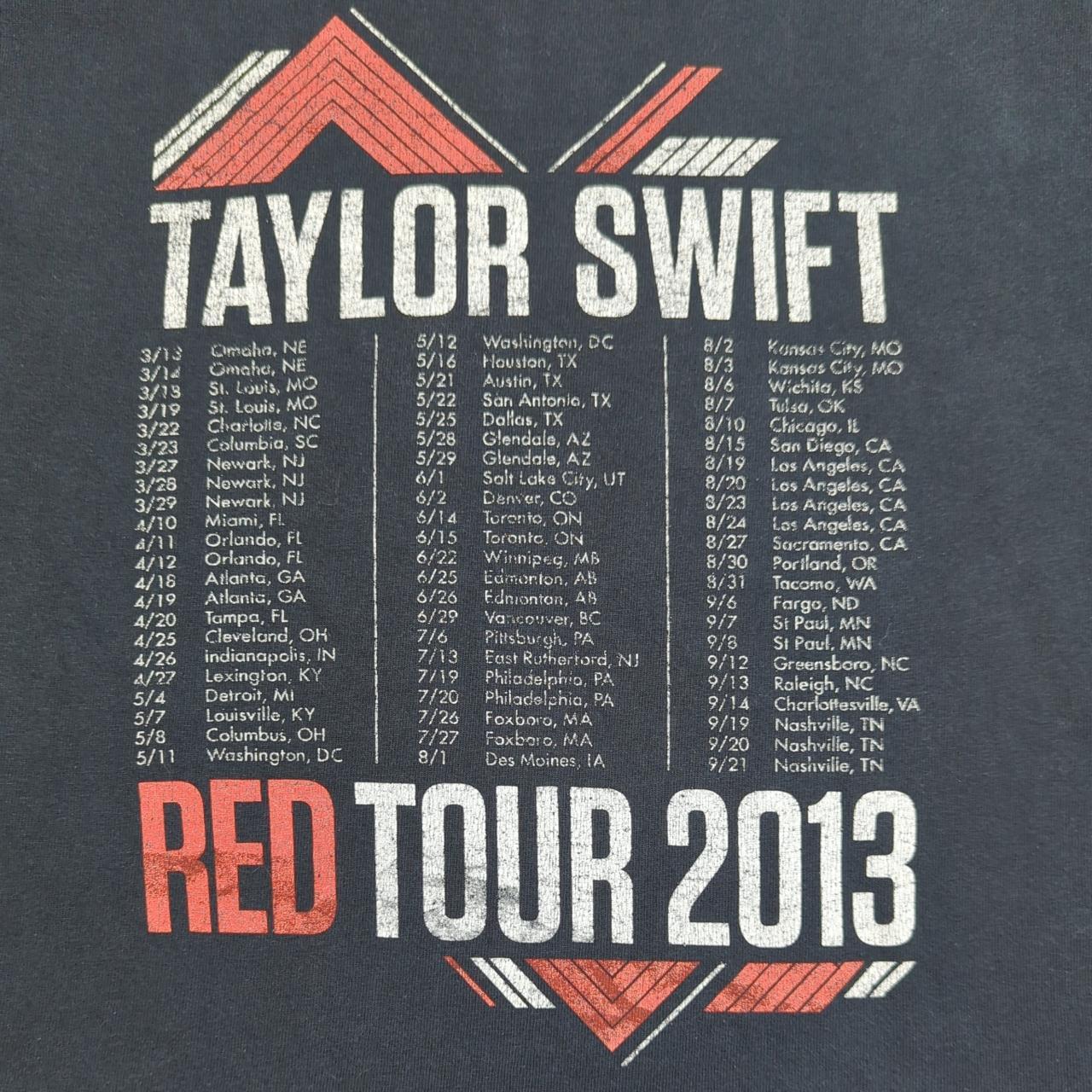 Taylor Swift Red Tour 2013 shirt Black Youth size... - Depop