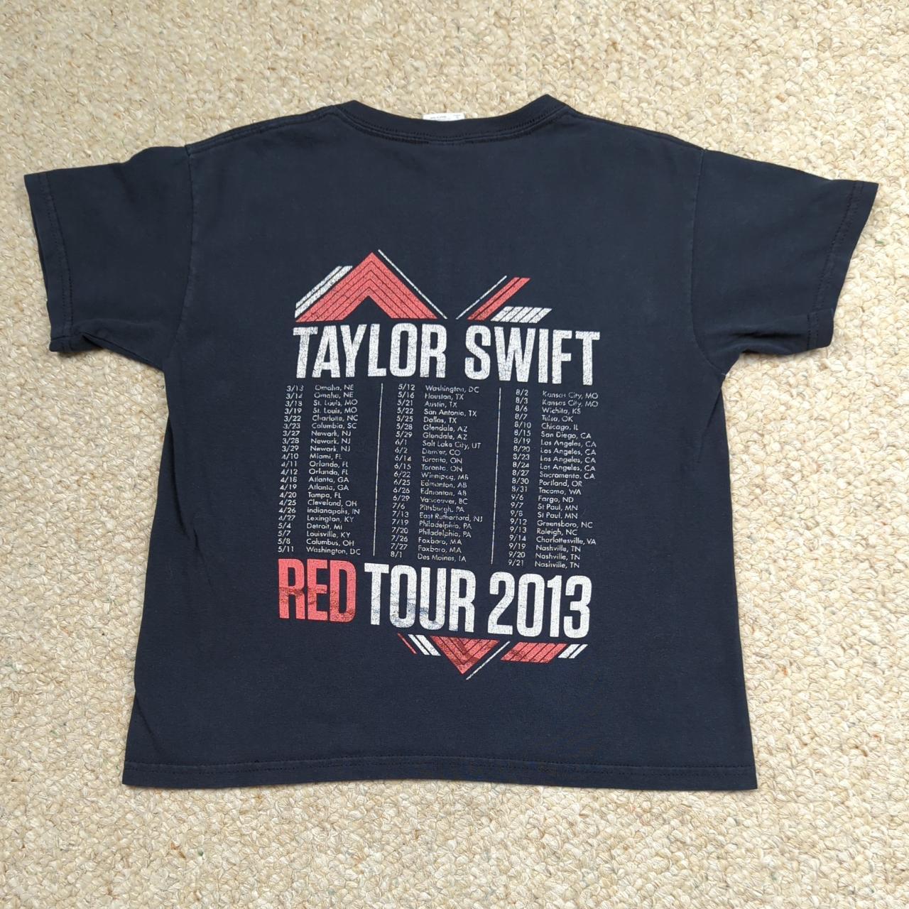 Taylor Swift Red Tour 2013 shirt Black Youth size... - Depop