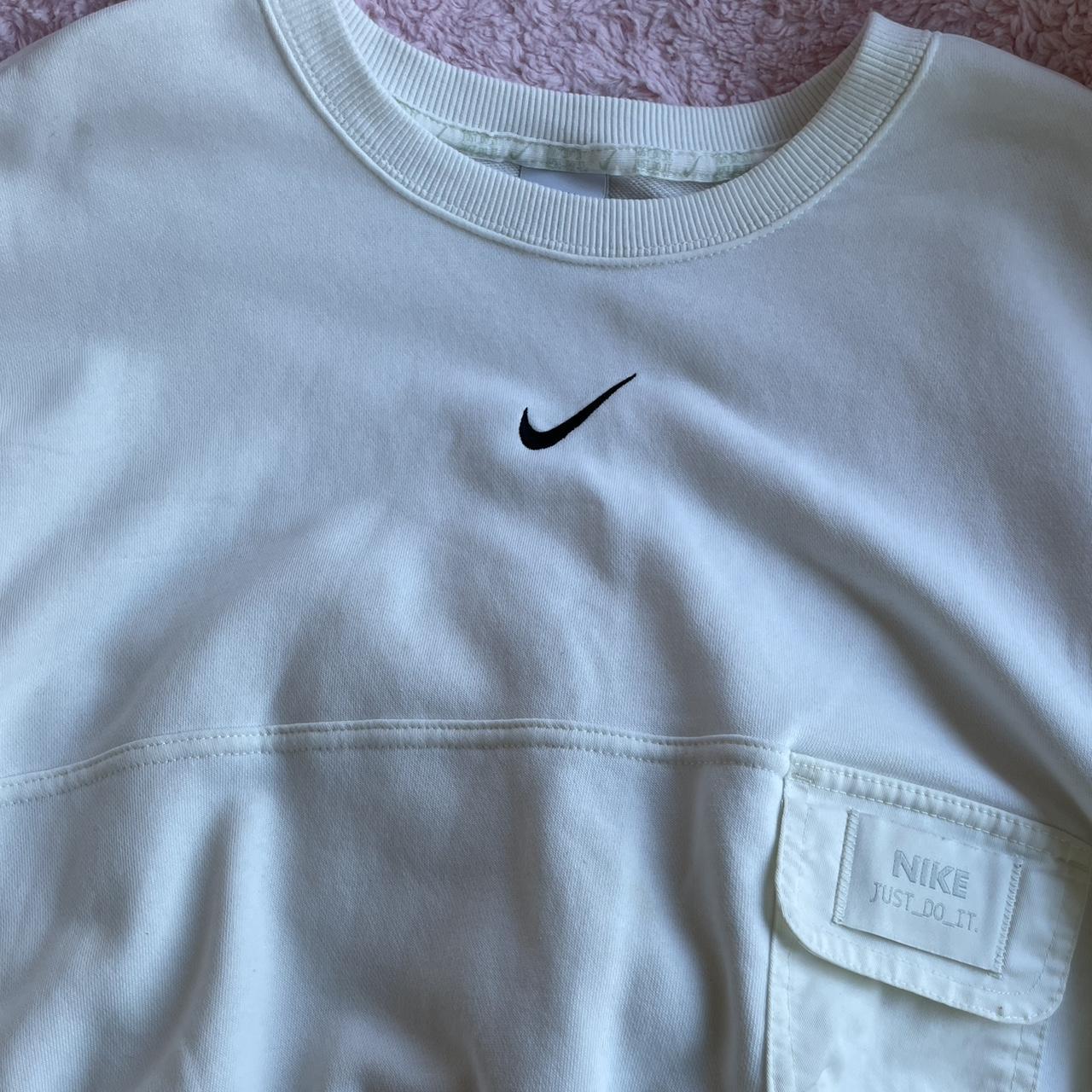 XL ~ Nike Sweater Crop ~ cool crop shirt design with... - Depop