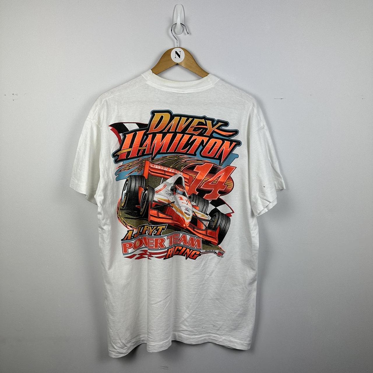 . DAVEY HAMILTON POWER TEAM RACING SINGLE STITCH... - Depop