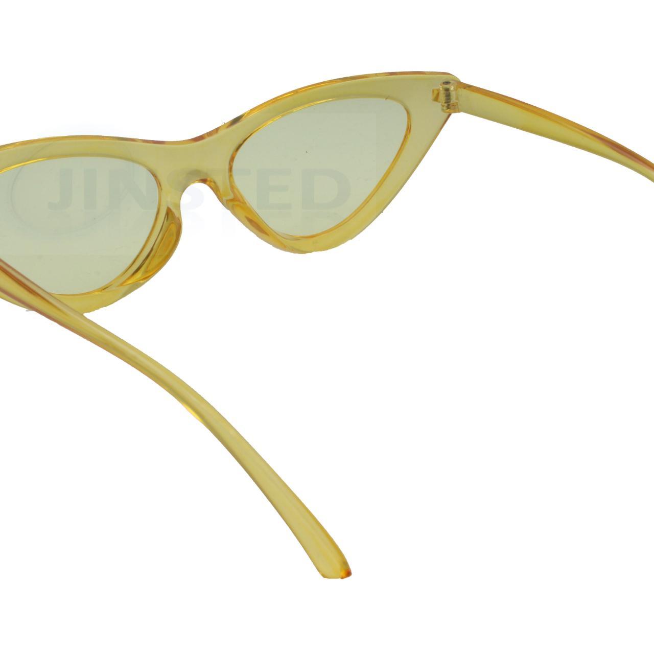 ACE009 Clear Yellow Cat Eye Adult Sunglasses with... - Depop