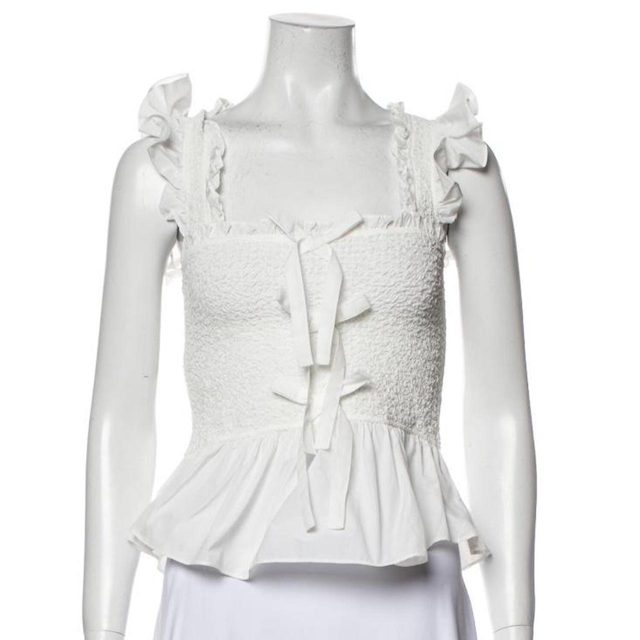 🍅 CINQ A SEPT 🍅 Prairie blouse Square neckline... - Depop