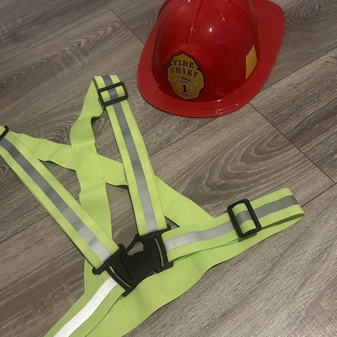 Firefighter reflective bands and helmet. Perfect... - Depop