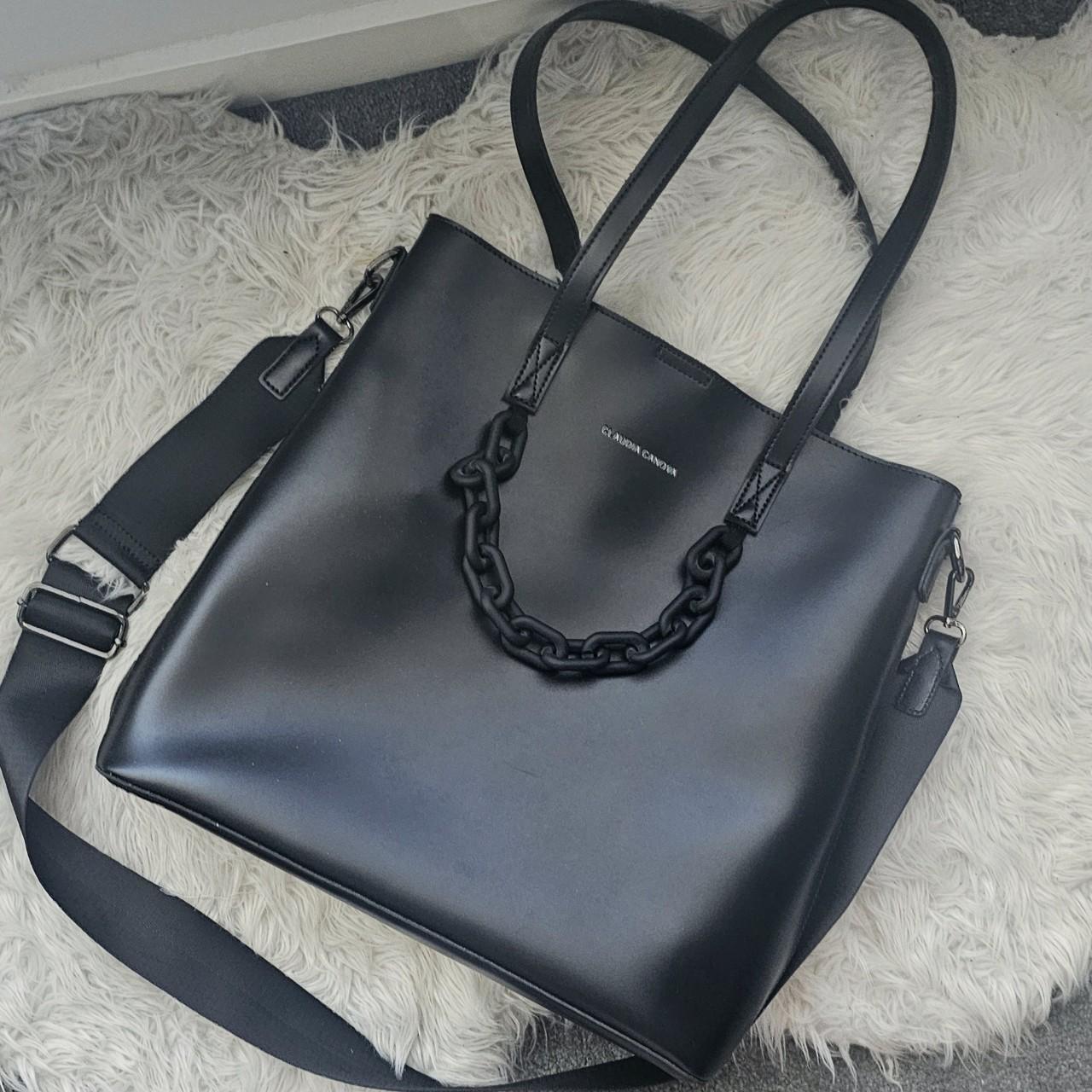 Claudia Canova large tote bag with chain. Used once... - Depop Claudia Canova large tote bag with chain. Used once... - Depop