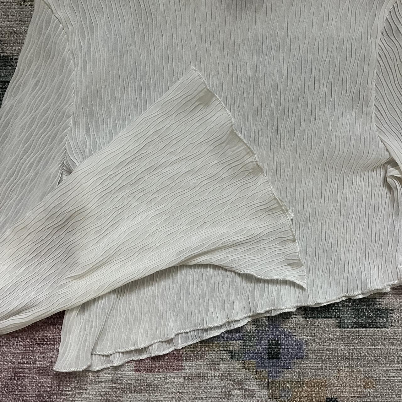 Edikted white sheer asymmetrical long sleeve 🚨FREE... - Depop