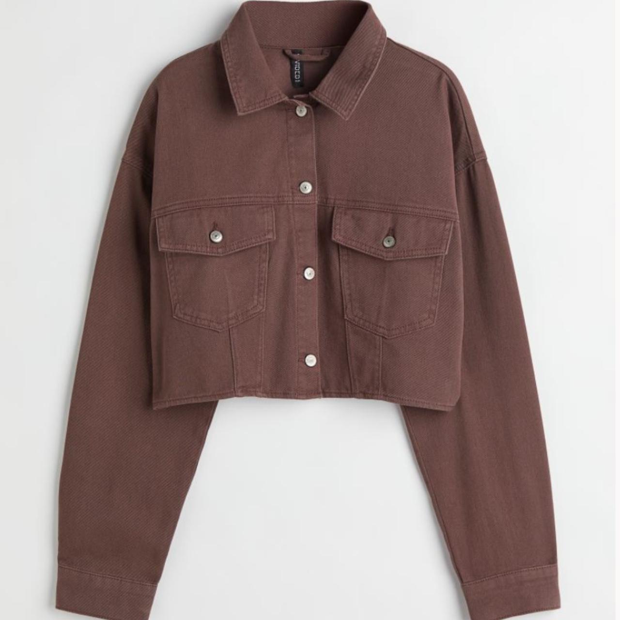 Twill Cropped Jacket 🤎 Sold out everywhere! Worn... - Depop