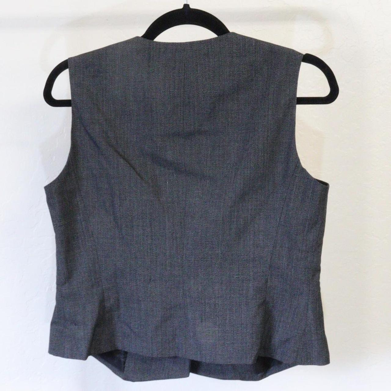 Grey Button Up Vest Brand: Kasper Size:... - Depop