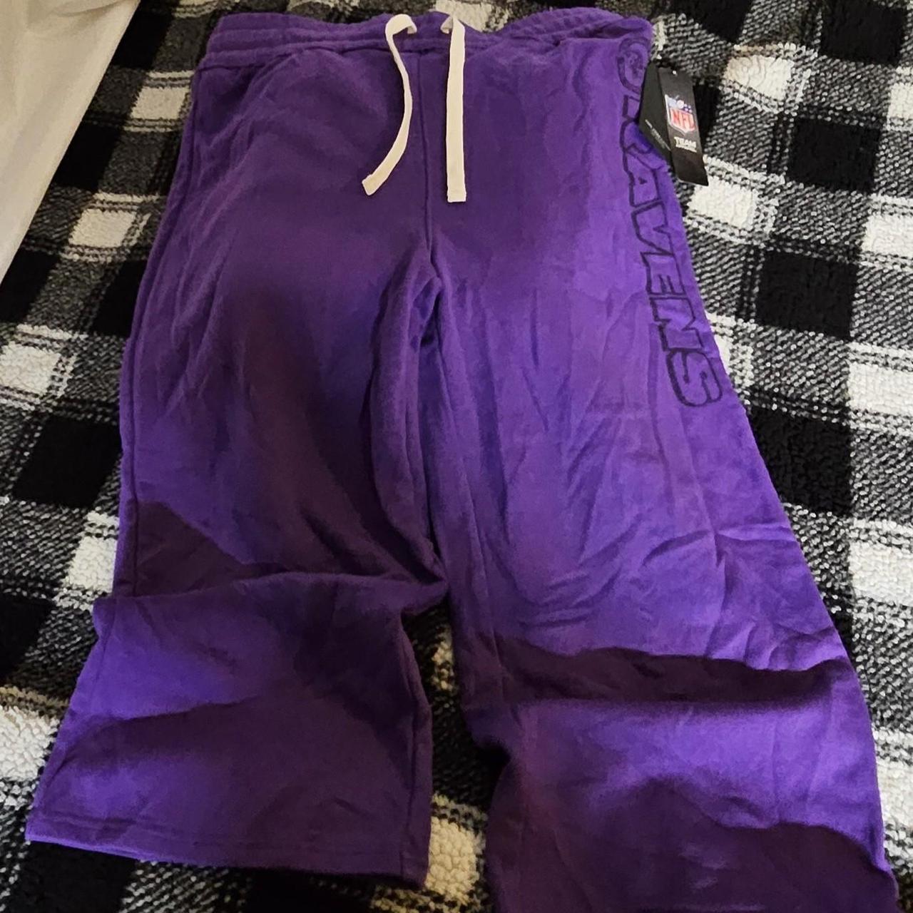 Junk Food Purple Baltimore Ravens Cropped Pants Size... | Depop