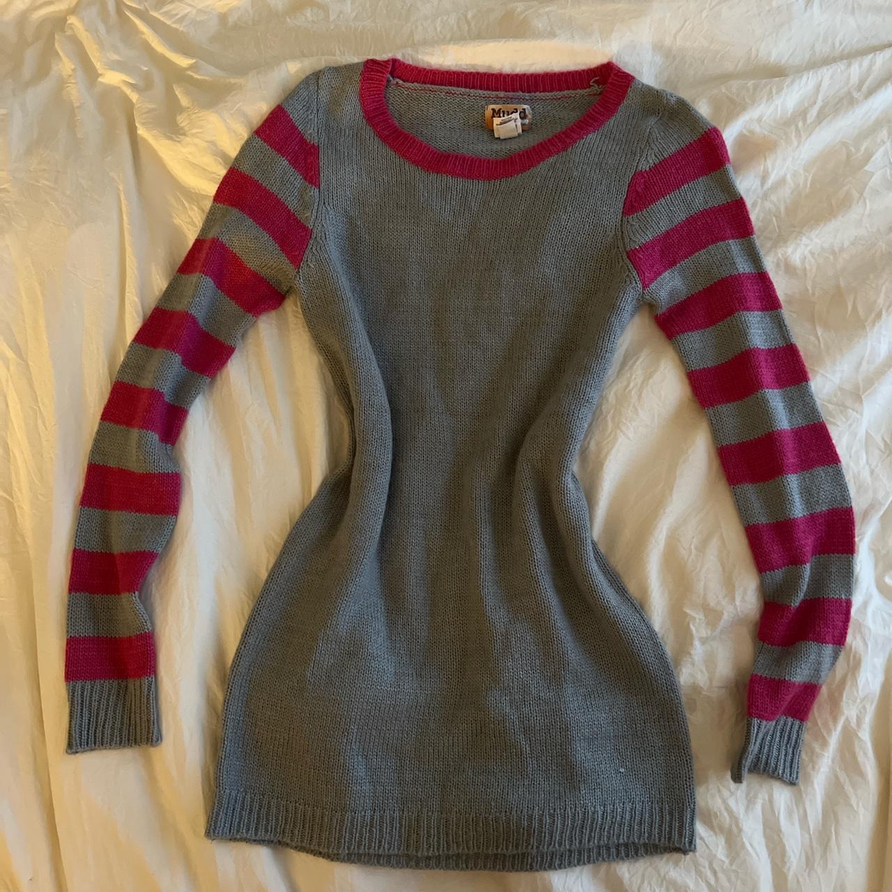 Women's Grey and Pink Dress | Depop