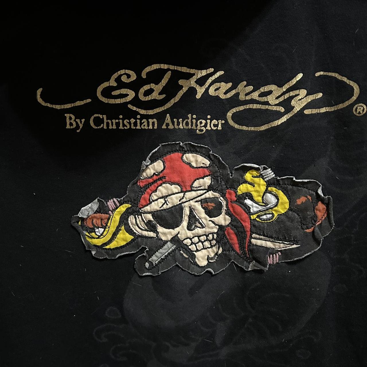 Don Ed Hardy by Christian Audigier Vintage Patchwork... - Depop