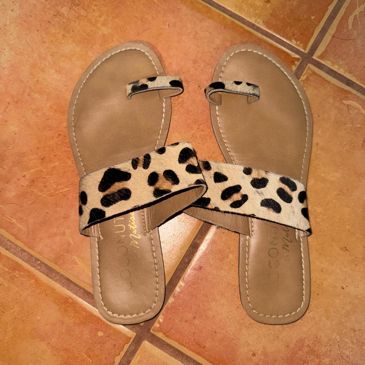 Cheetah flip flops #cheetah - Depop