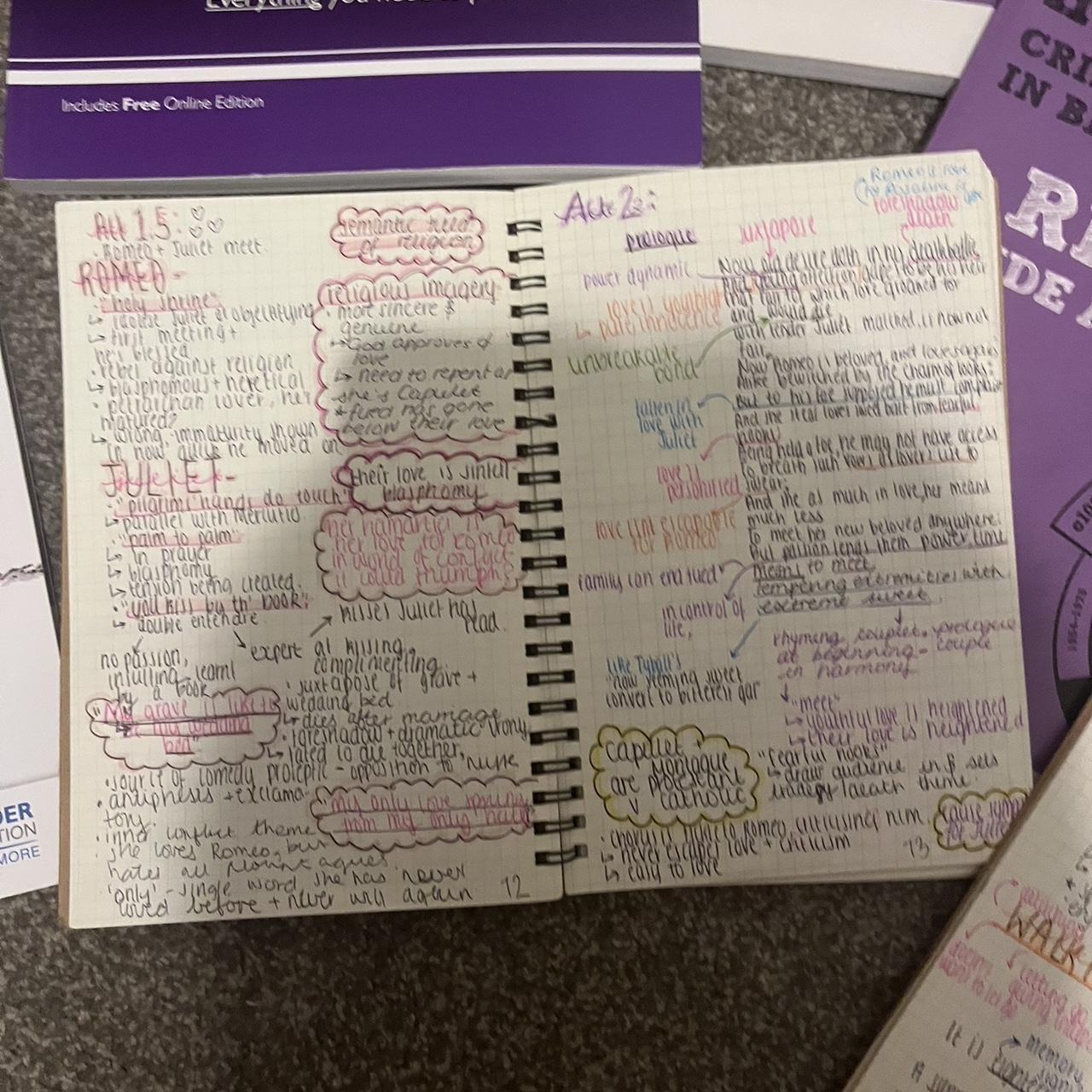 GCSE REVISION! all hand written and i got 9s; all... - Depop