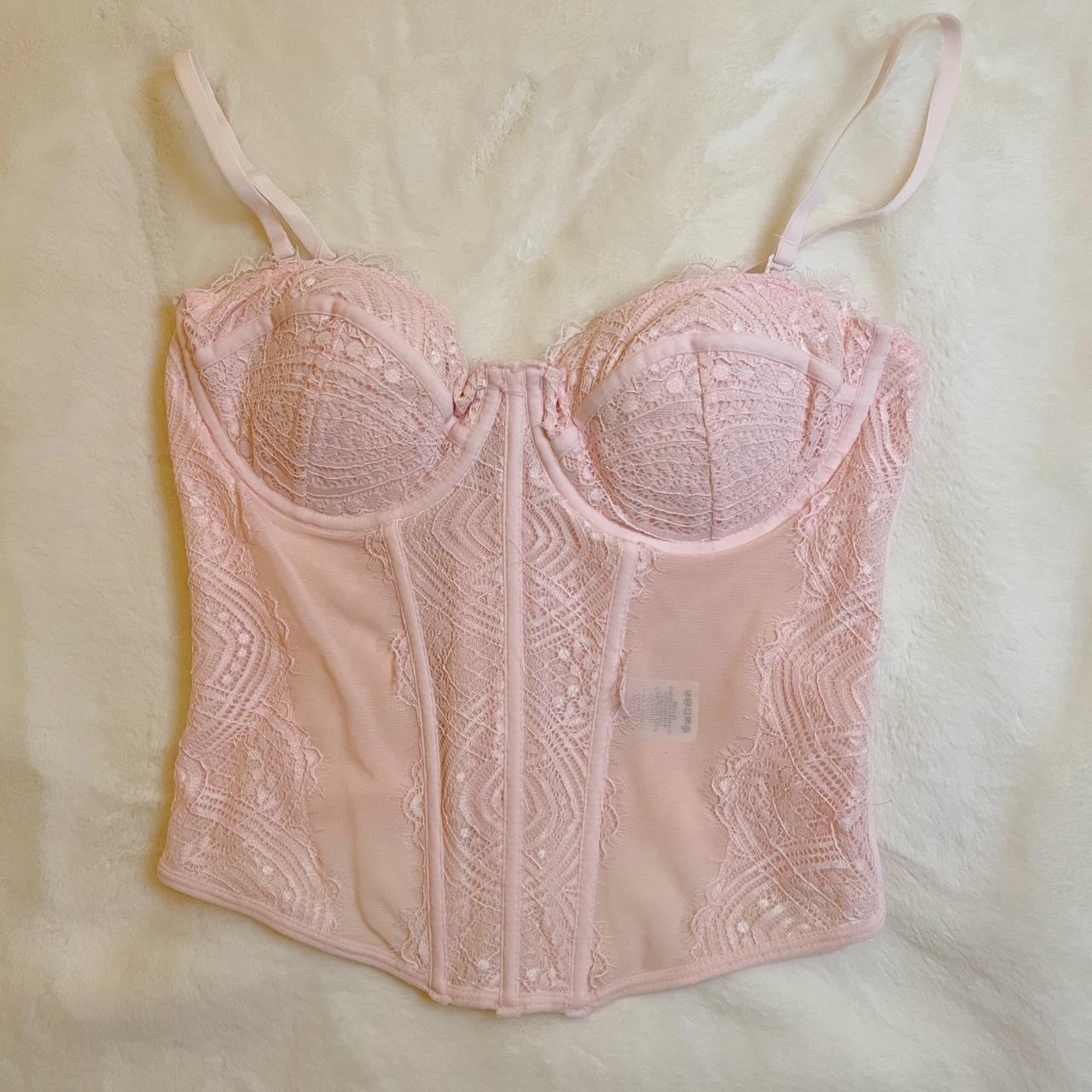 garage corset top light pink size: xs never... - Depop