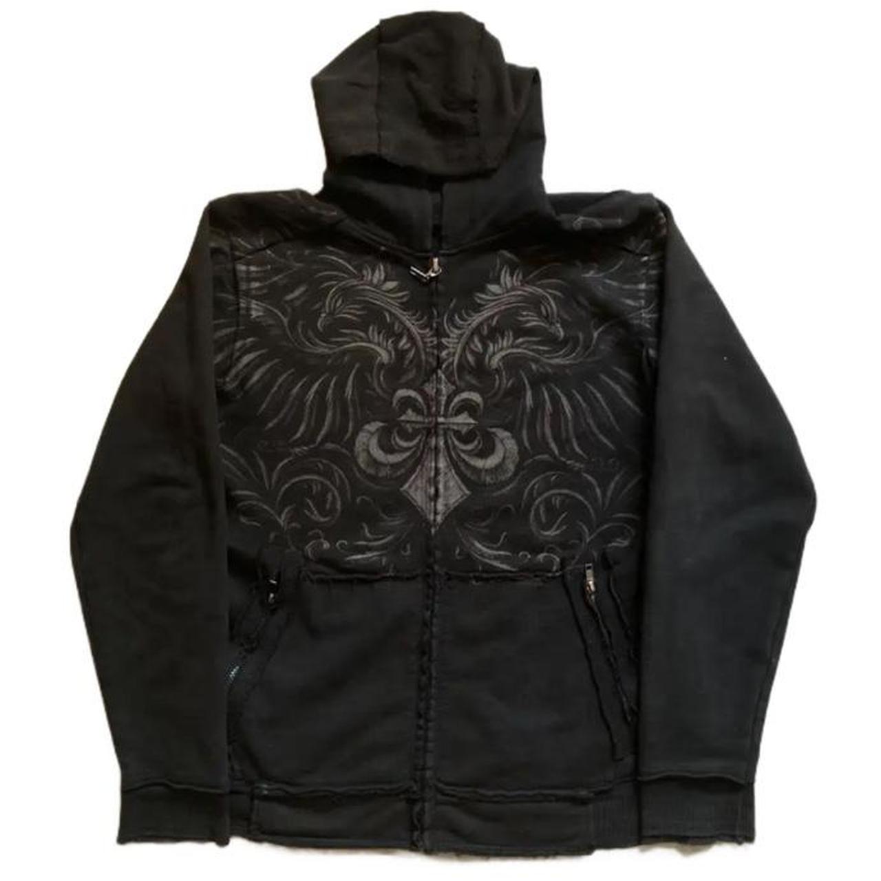 Affliction zip up hoodie - Depop