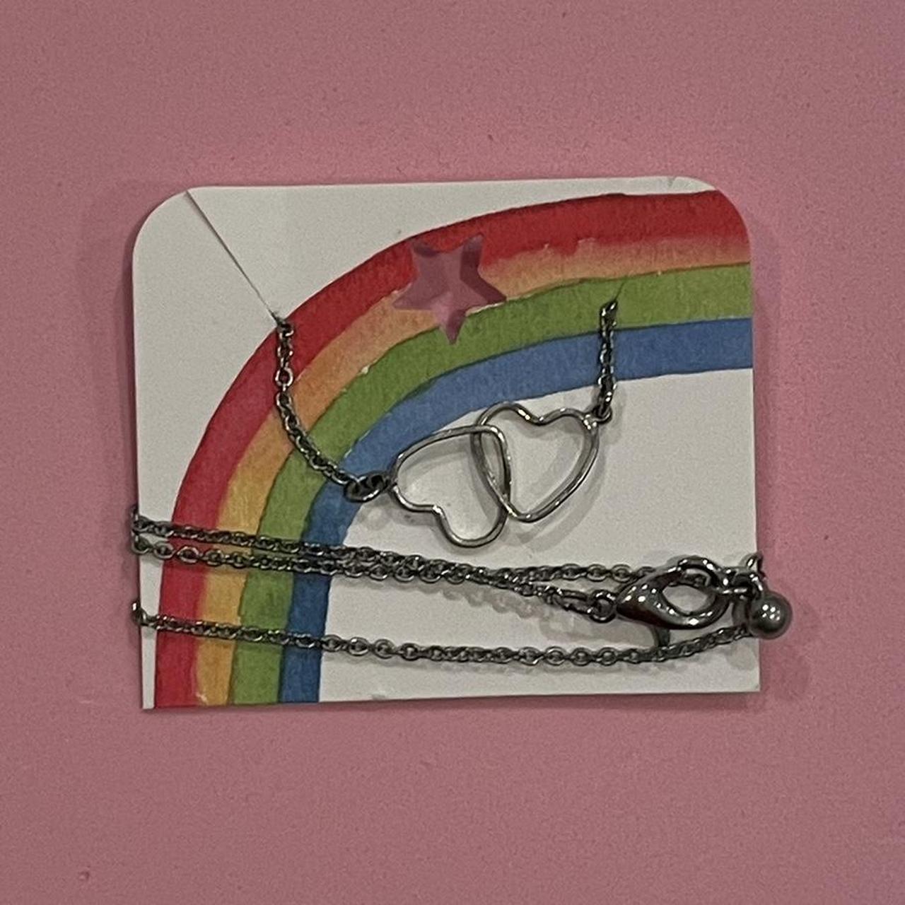 cute heart link necklace - Depop
