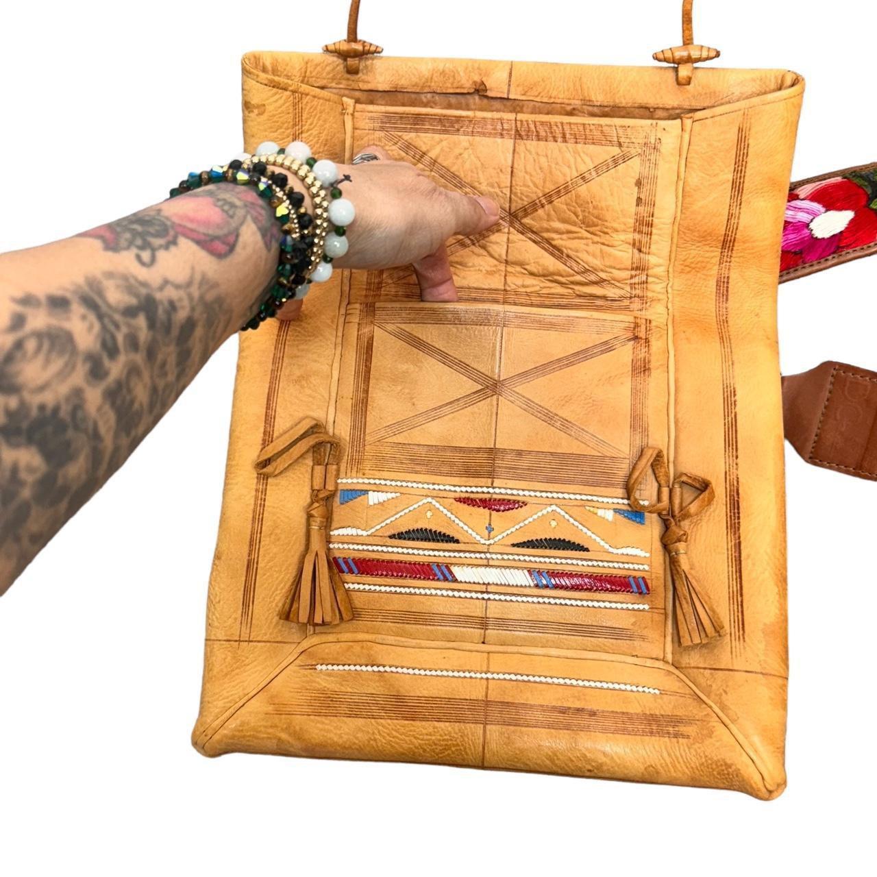 Handmade Native American leather bag This handmade... - Depop