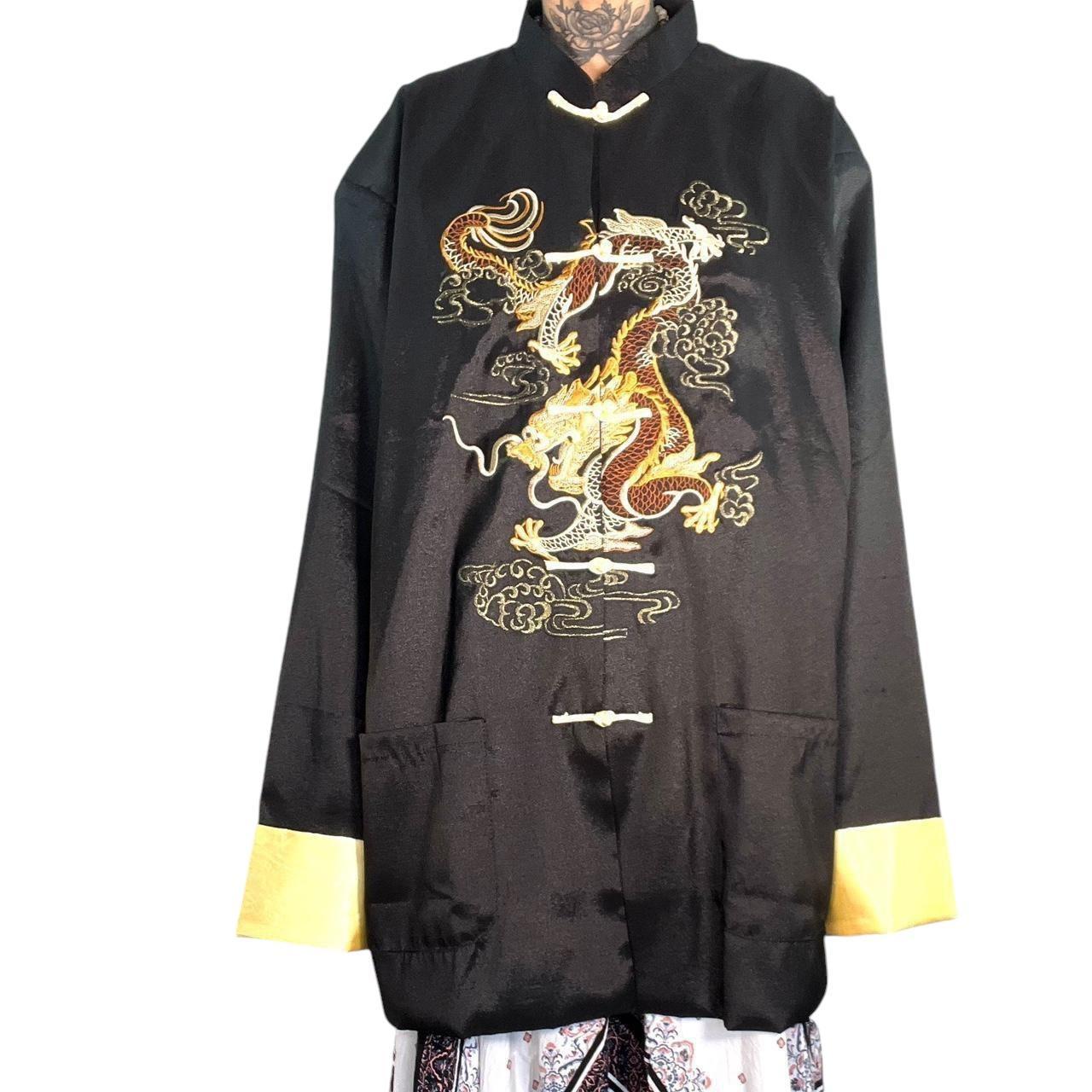Vintage Chinese satin jacket This vintage satin... | Depop