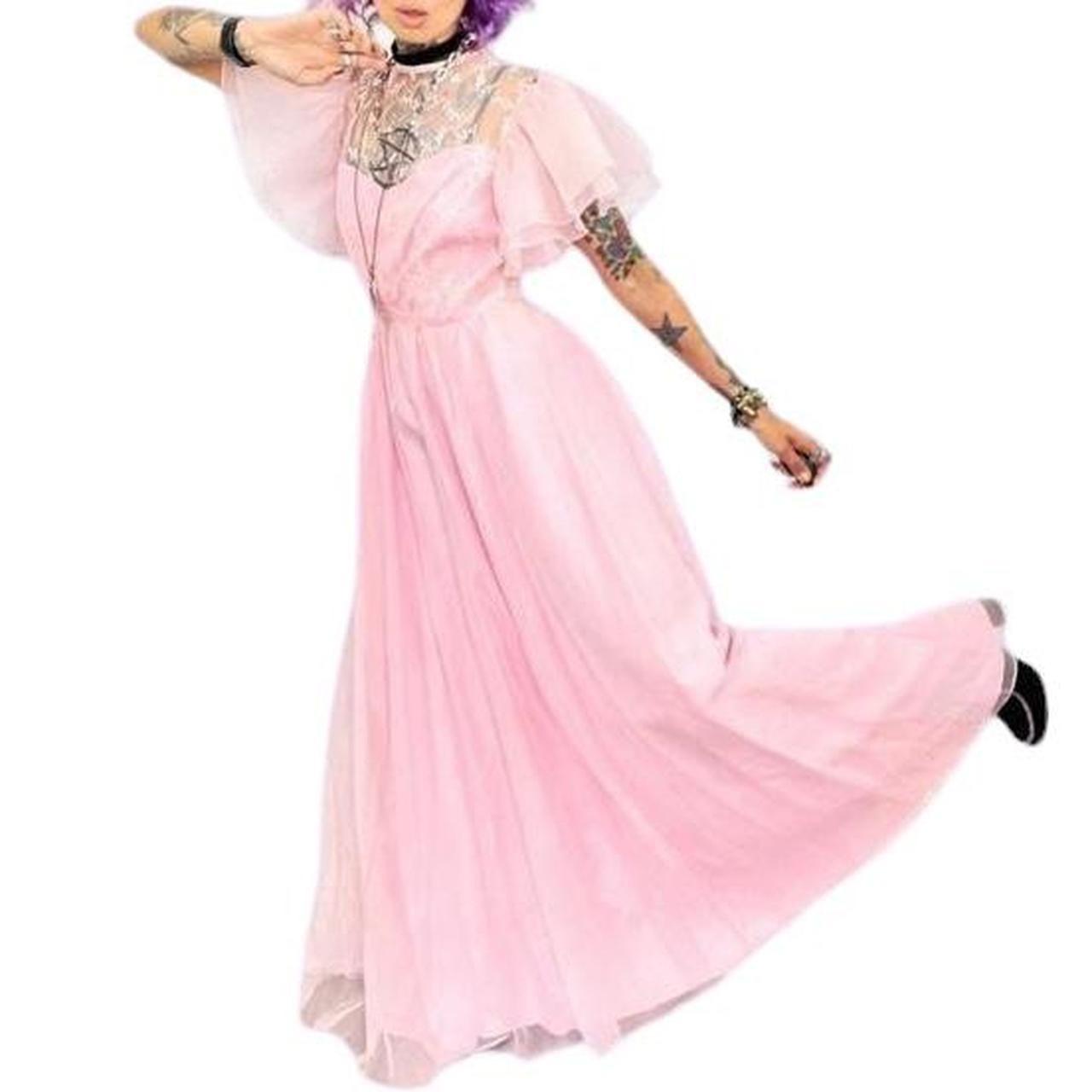 Vintage prom dress This handmade vintage flutter... | Depop